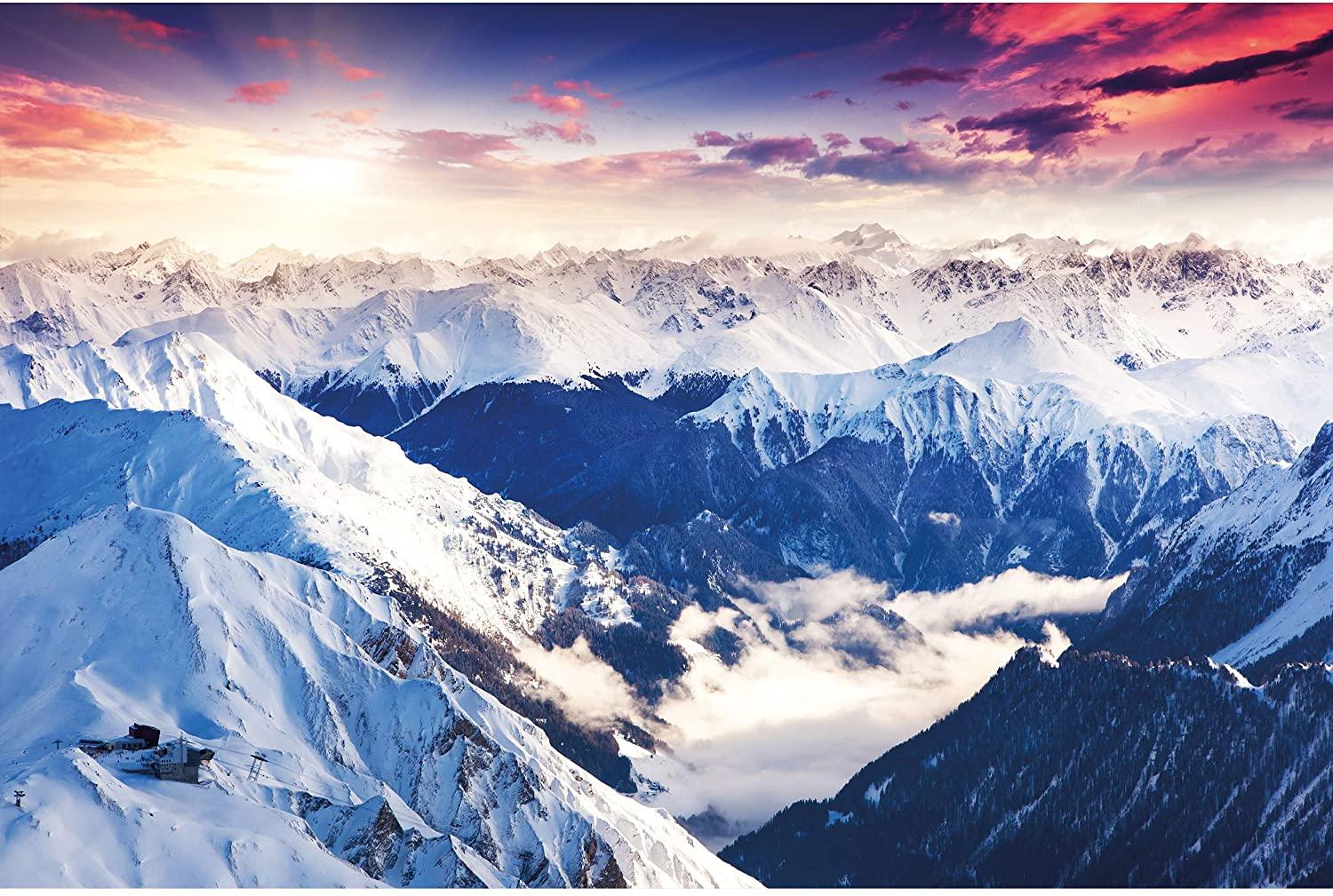 Snow Mountain Sunset Wallpapers - Top Free Snow Mountain Sunset ...