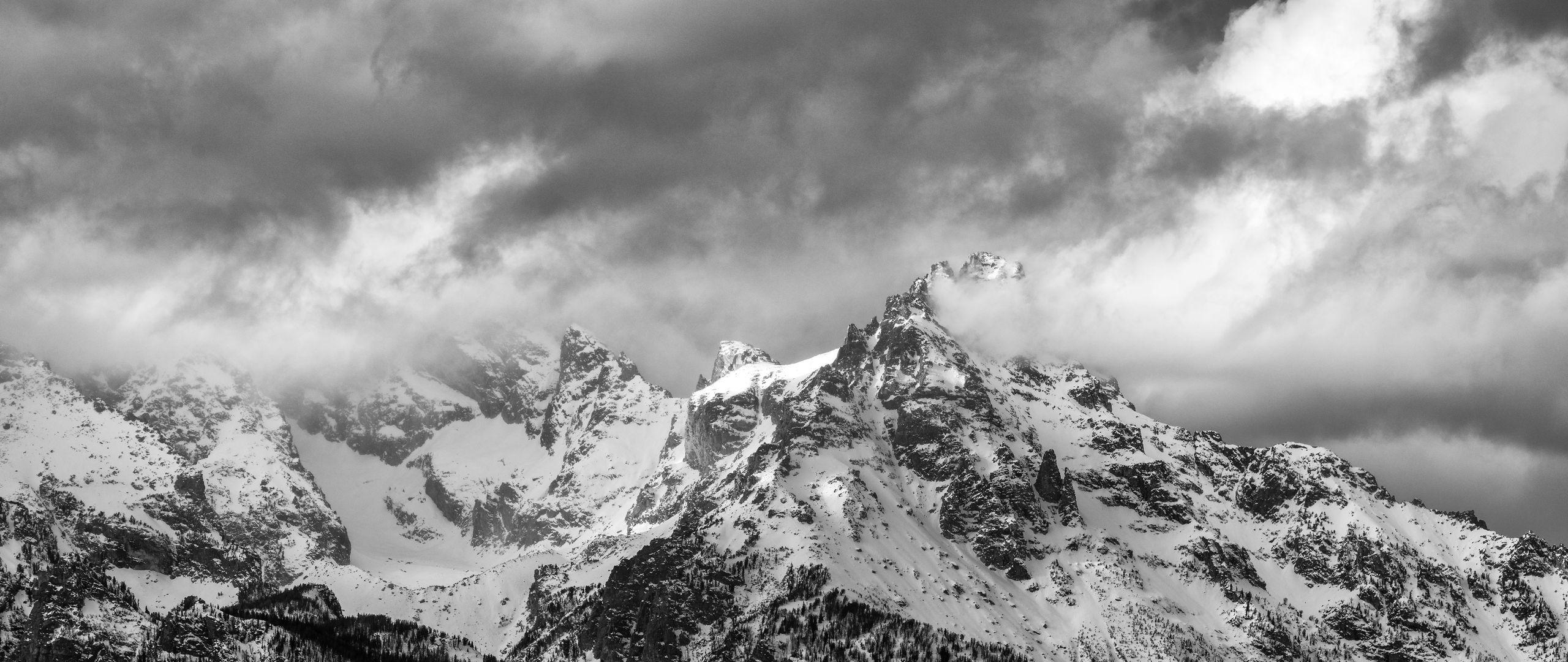 Black and White Mountain Snow Wallpapers - Top Free Black and White ...