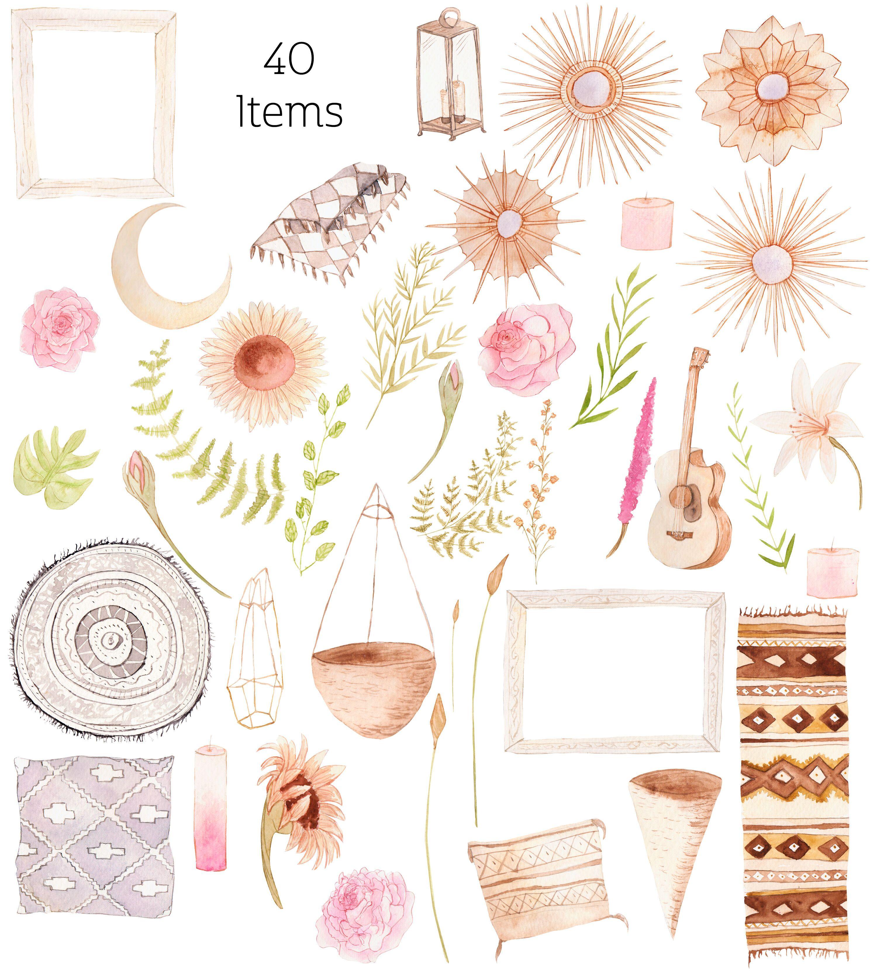 Boho Clip Art Wallpapers - Top Free Boho Clip Art Backgrounds ...