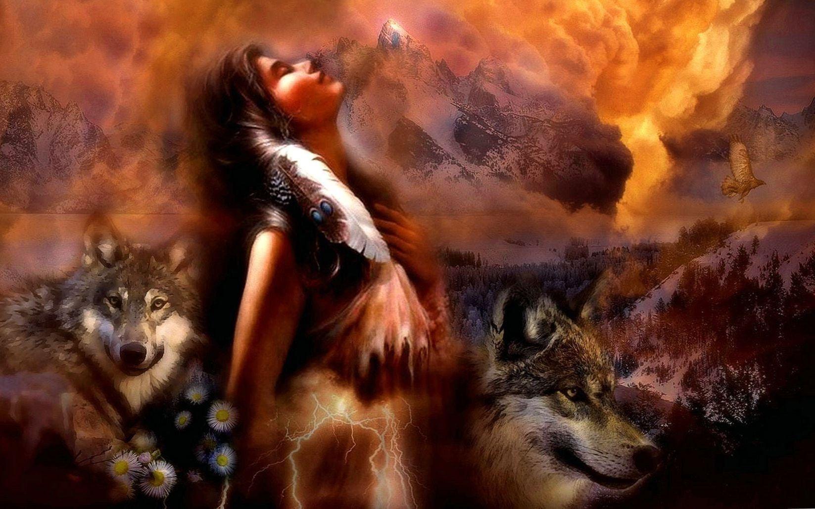 American Indian Wolf Wallpapers - Top Free American Indian Wolf ...