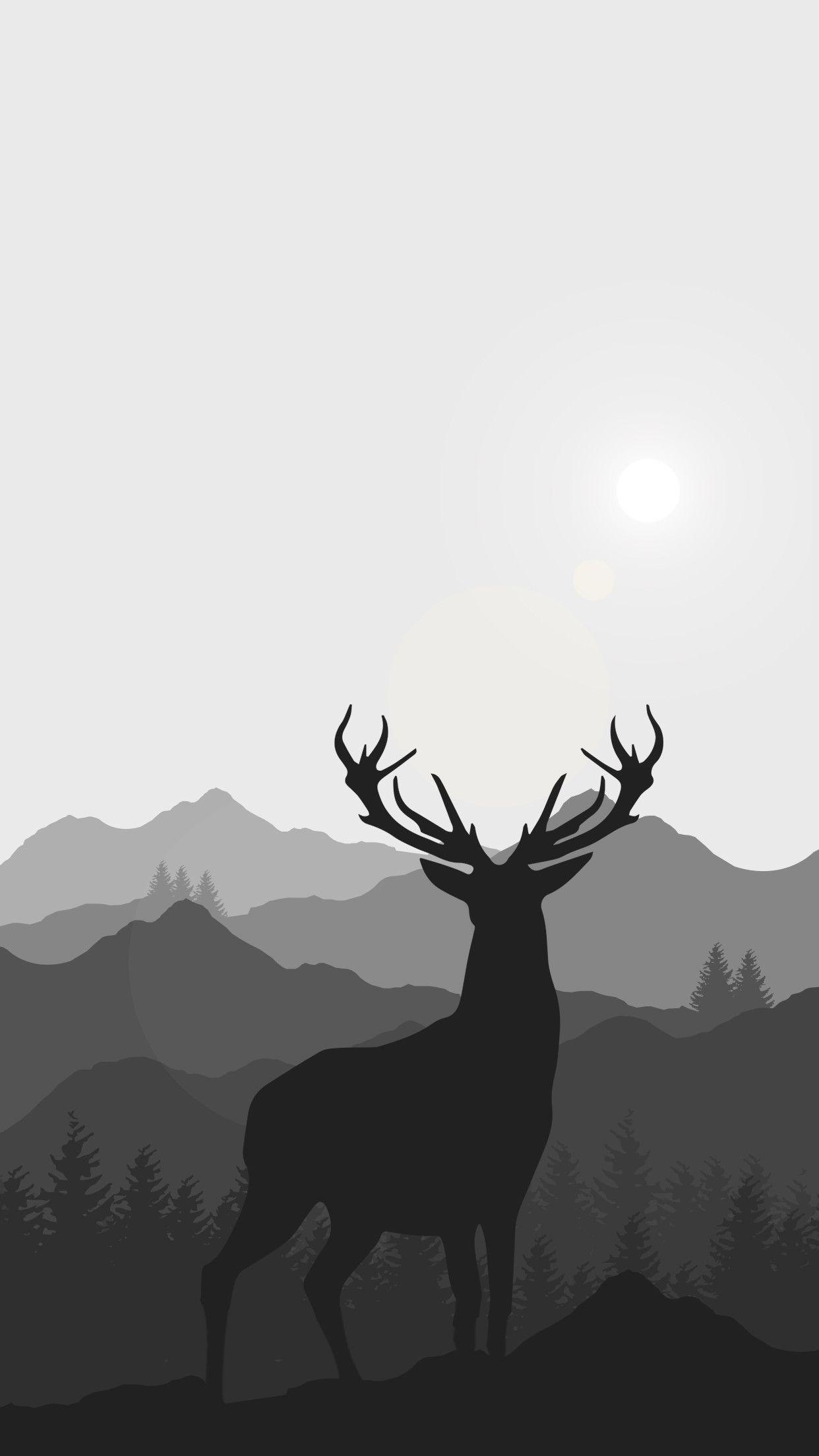 Minimalist Deer Wallpapers - Top Free Minimalist Deer Backgrounds ...