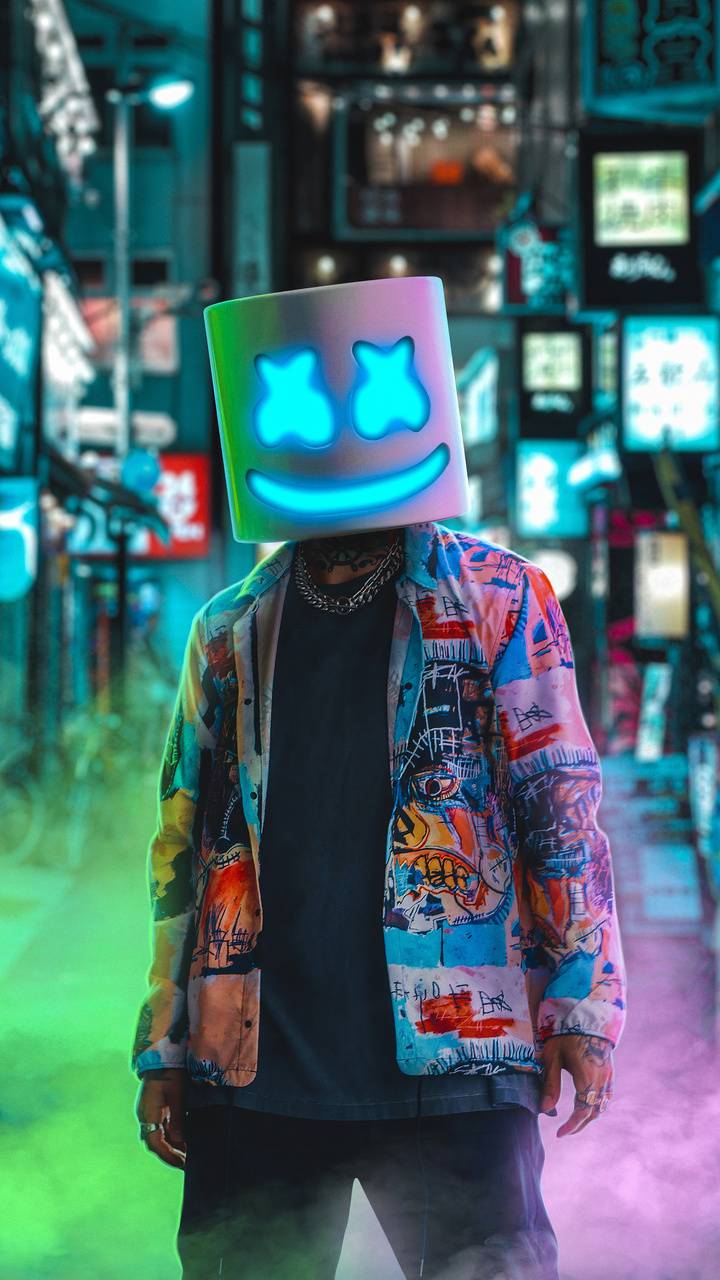 Neon Marshmello Wallpapers - Top Free Neon Marshmello Backgrounds ...