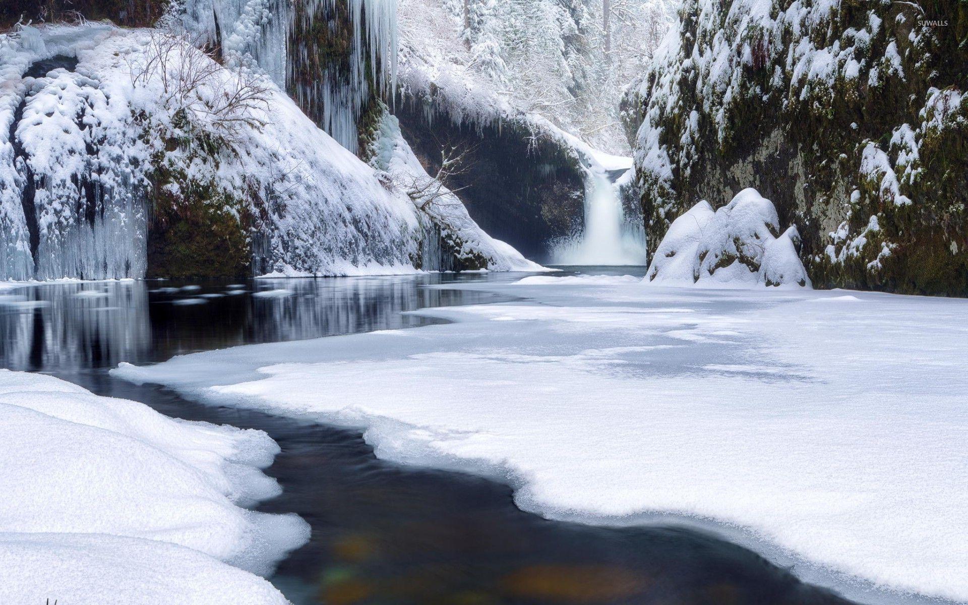 Snow Waterfall Wallpapers - Top Free Snow Waterfall Backgrounds ...