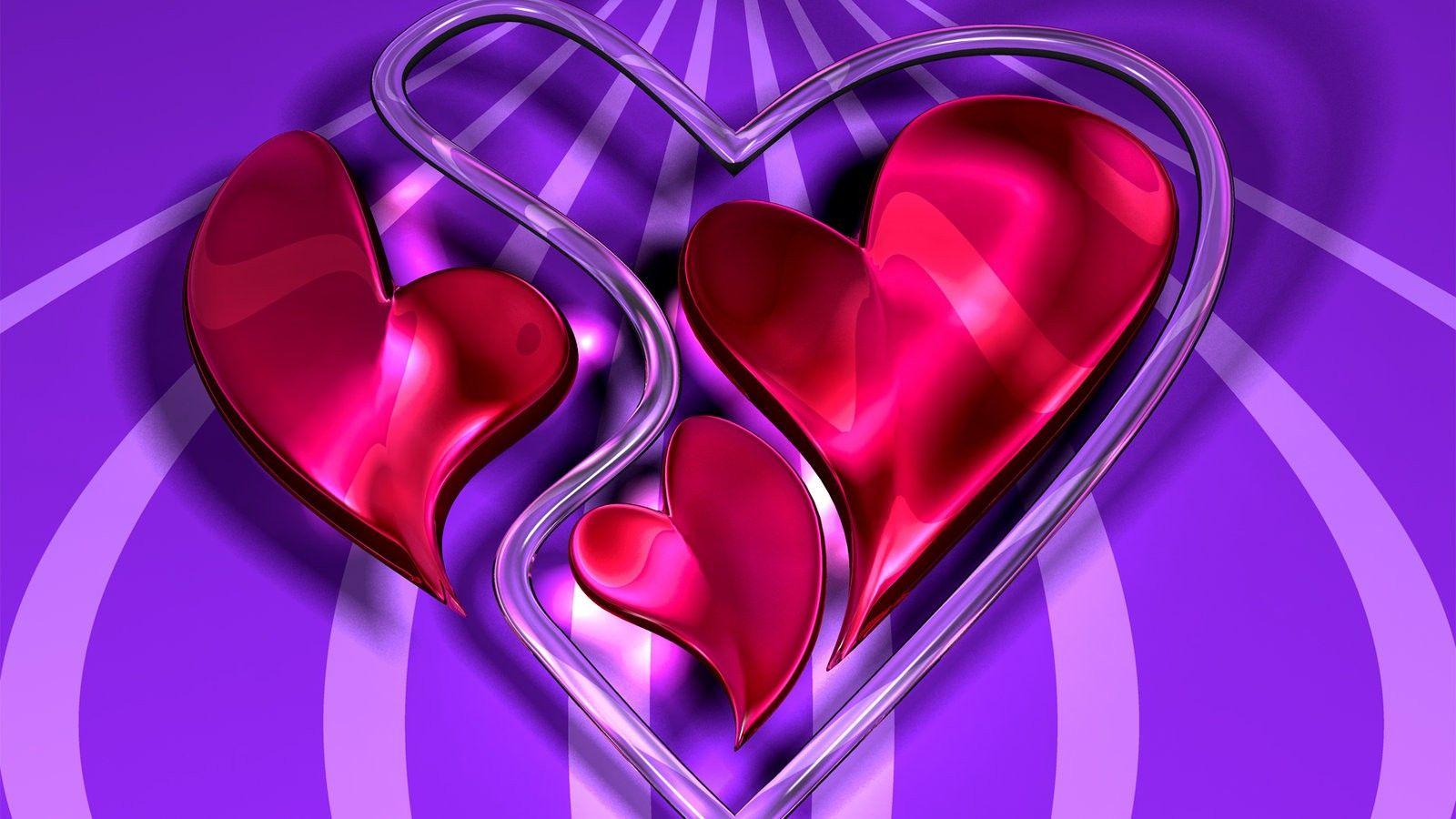 Red and Purple Heart Wallpapers - Top Free Red and Purple Heart ...