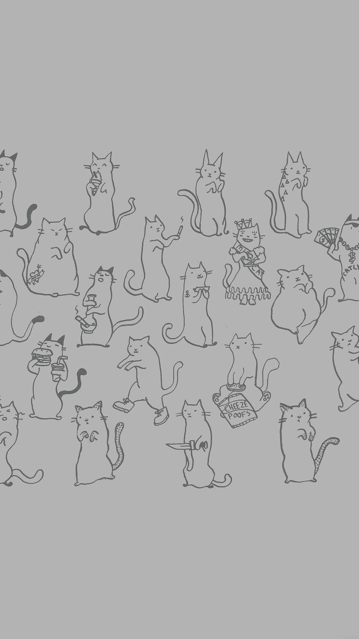 Simple Cat Art Wallpapers - Top Free Simple Cat Art Backgrounds ...