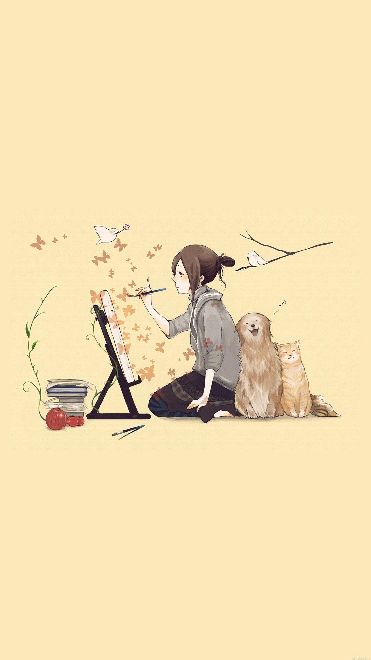 Simple Cat Art Wallpapers - Top Free Simple Cat Art Backgrounds ...