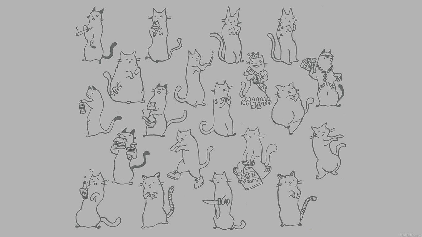 Minimalist Cat Computer Wallpapers - Top Free Minimalist Cat Computer ...