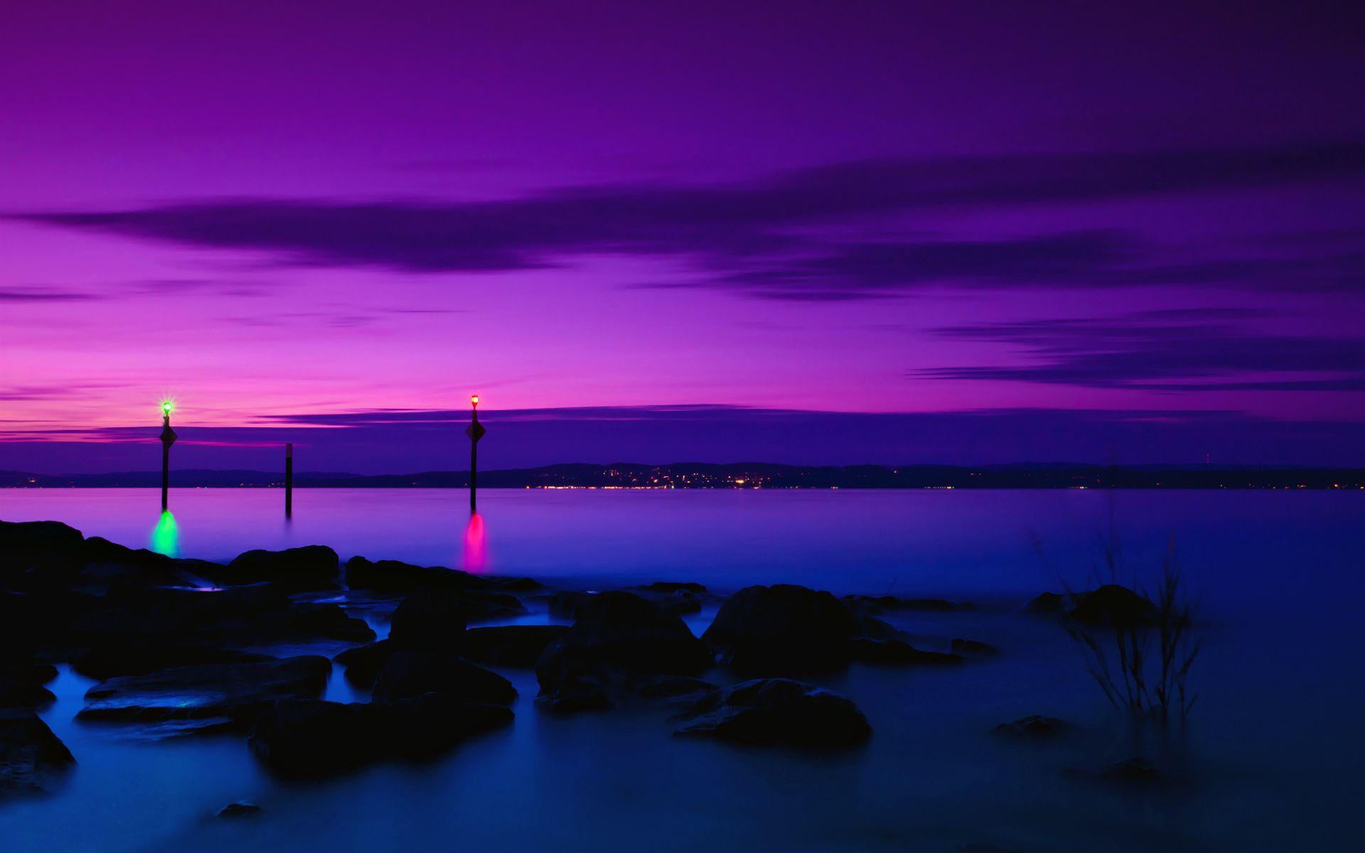 Ocean Purple Sunset Wallpapers - Top Free Ocean Purple Sunset ...