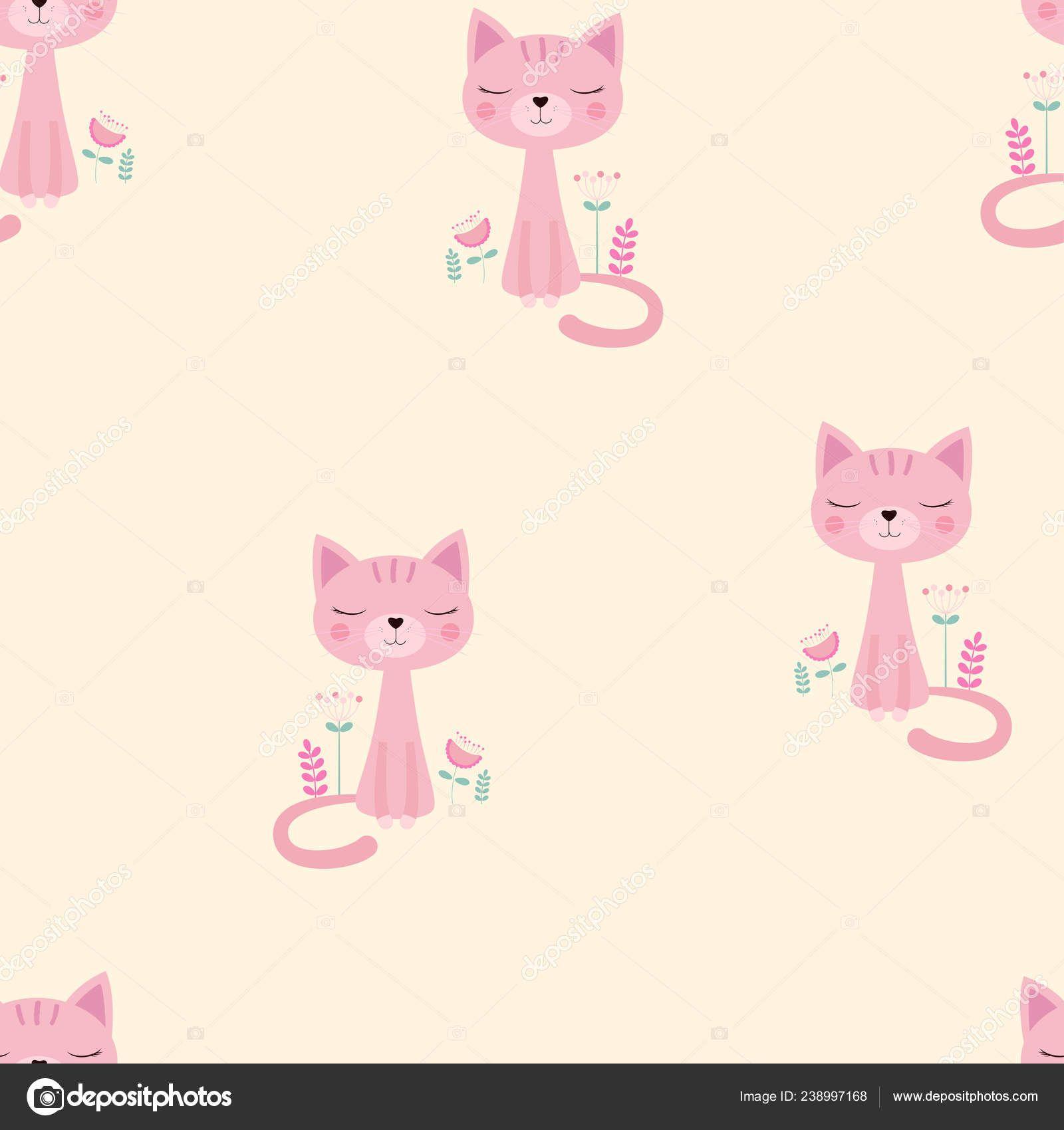 Cute Pink Cat Wallpapers - Top Free Cute Pink Cat Backgrounds ...