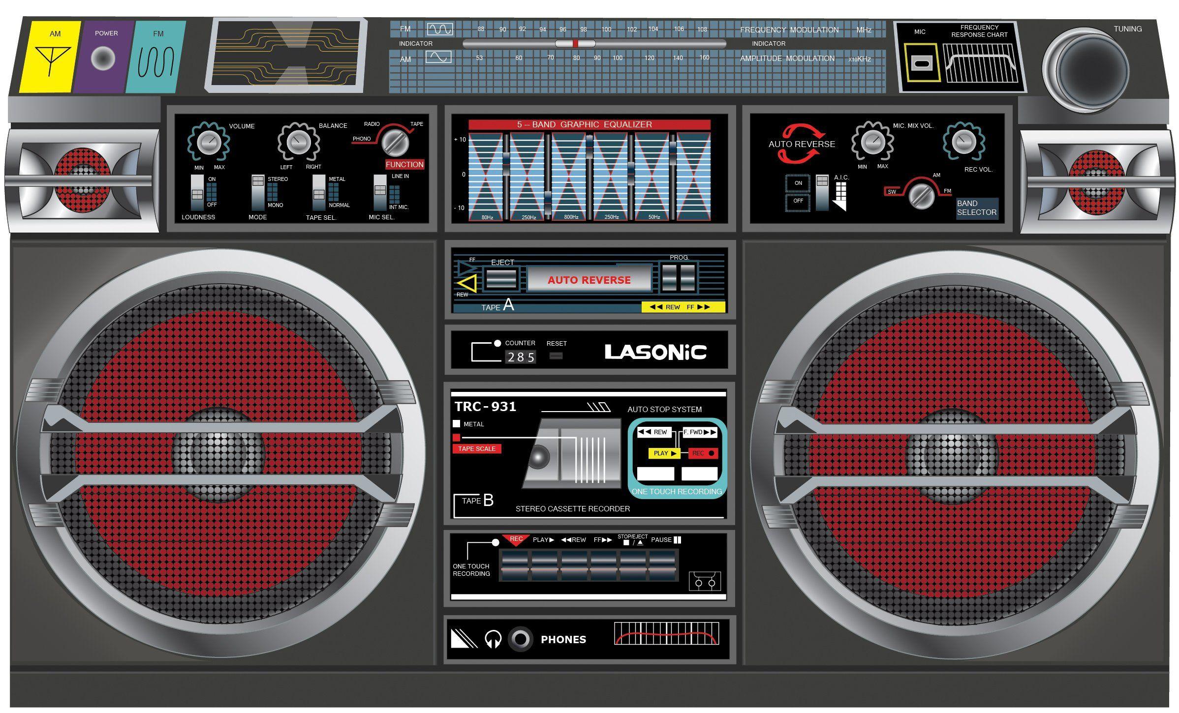 80s Boombox Wallpapers - Top Free 80s Boombox Backgrounds - WallpaperAccess