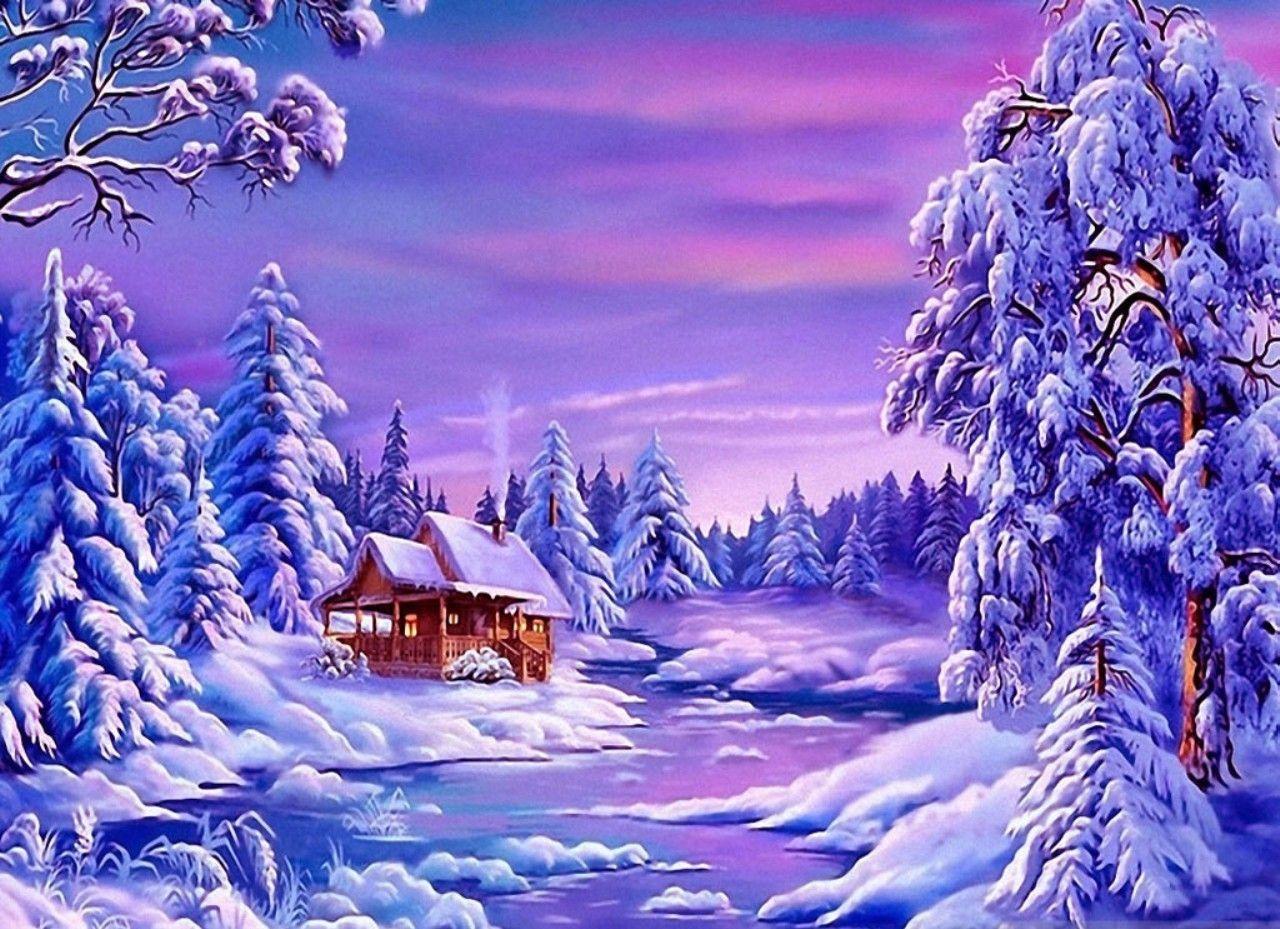 Winter Cottage Wallpapers - Top Free Winter Cottage Backgrounds ...