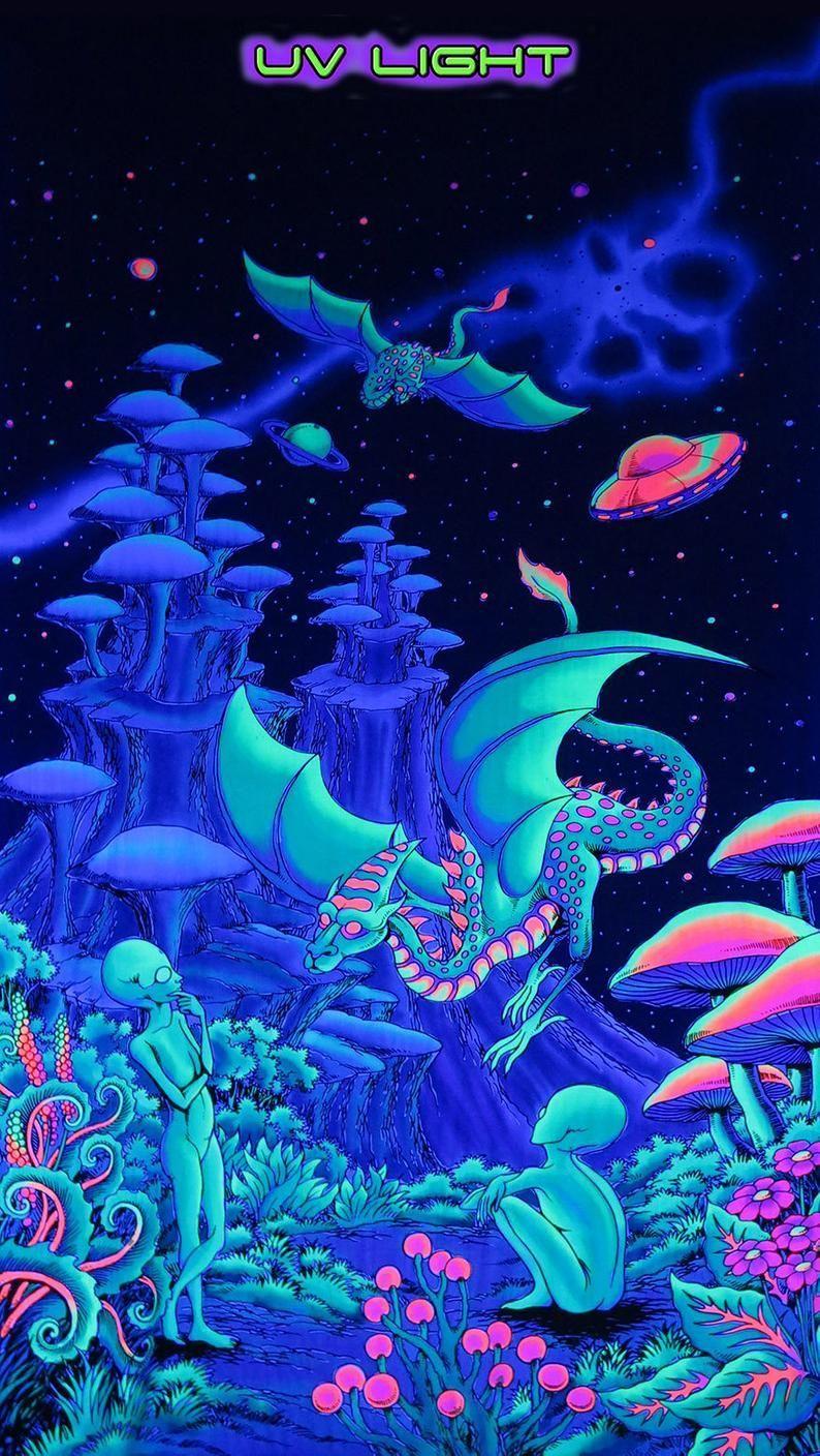 Black Light Art Wallpapers - Top Free Black Light Art Backgrounds ...