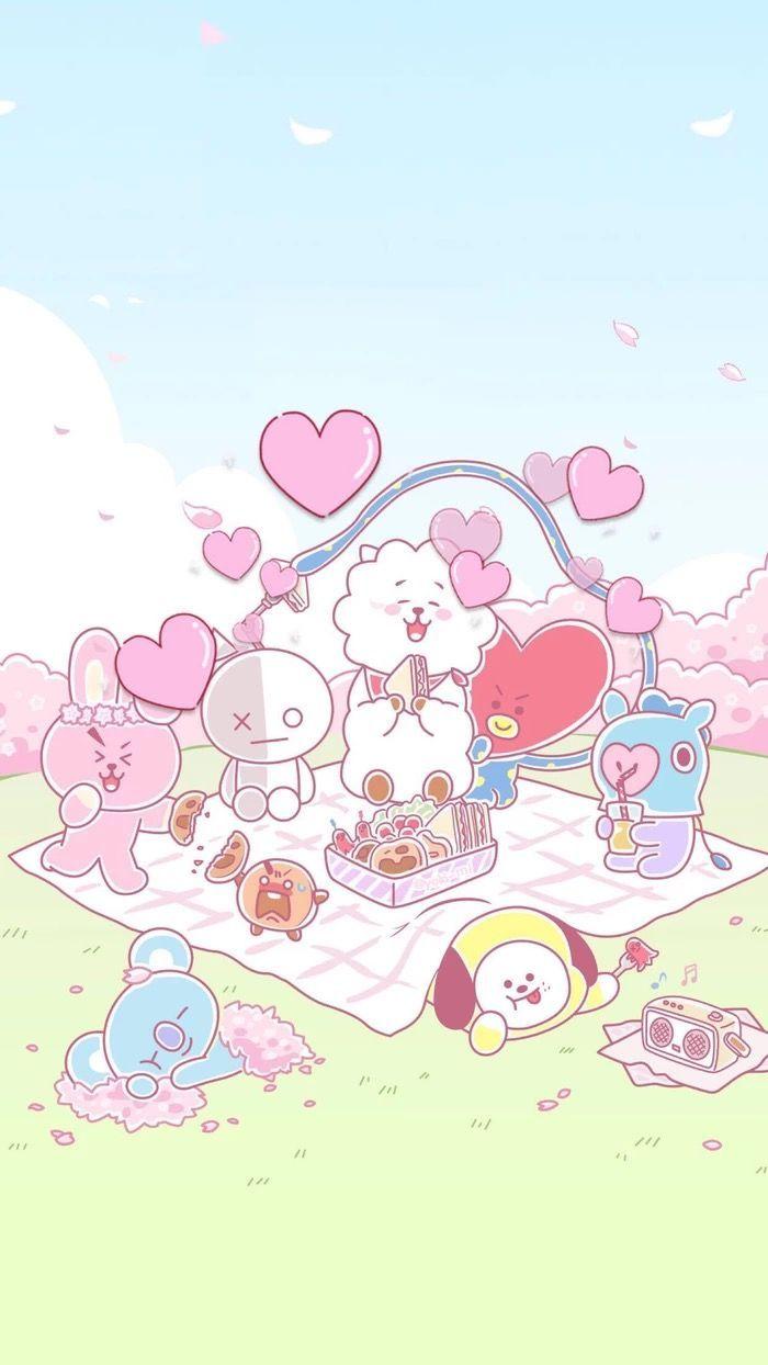BT21 Aesthetic Wallpapers - Top Free BT21 Aesthetic Backgrounds - WallpaperAccess