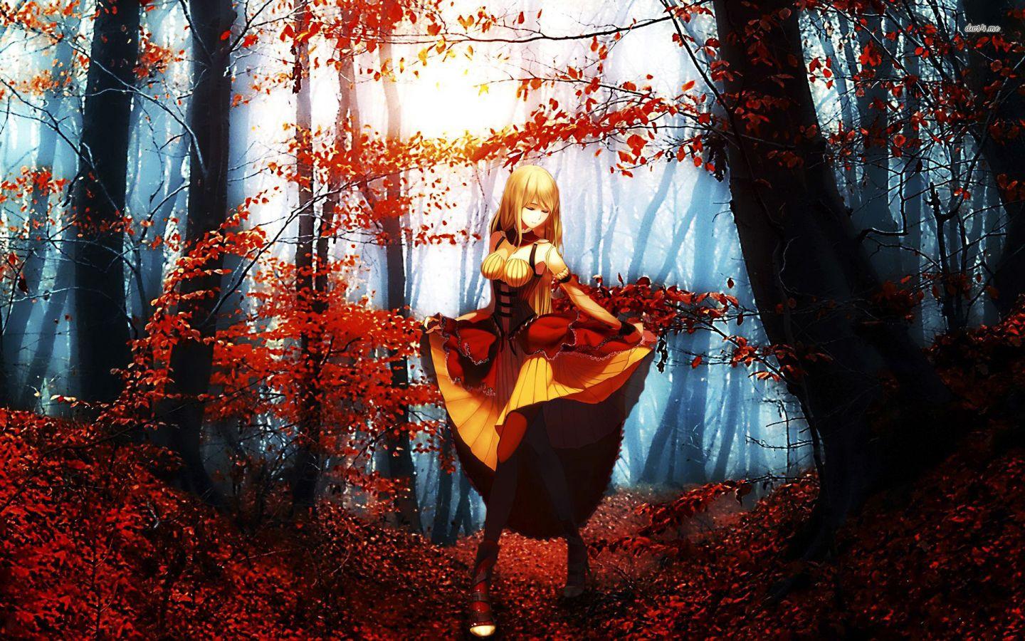 Anime Autumn Desktop Wallpapers - Top Free Anime Autumn Desktop ...