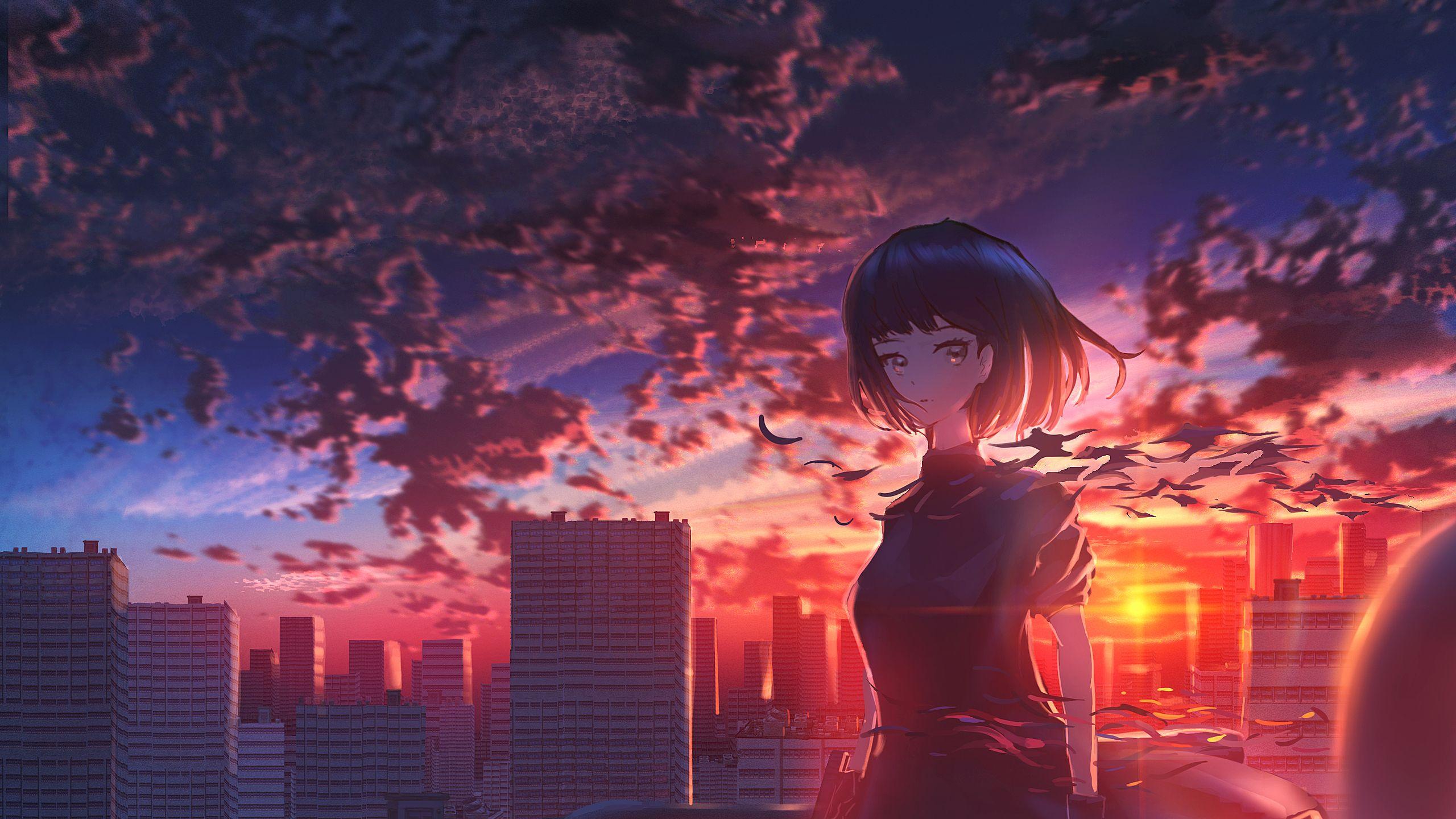 Red Anime Scenery Wallpapers - Top Free Red Anime Scenery Backgrounds ...