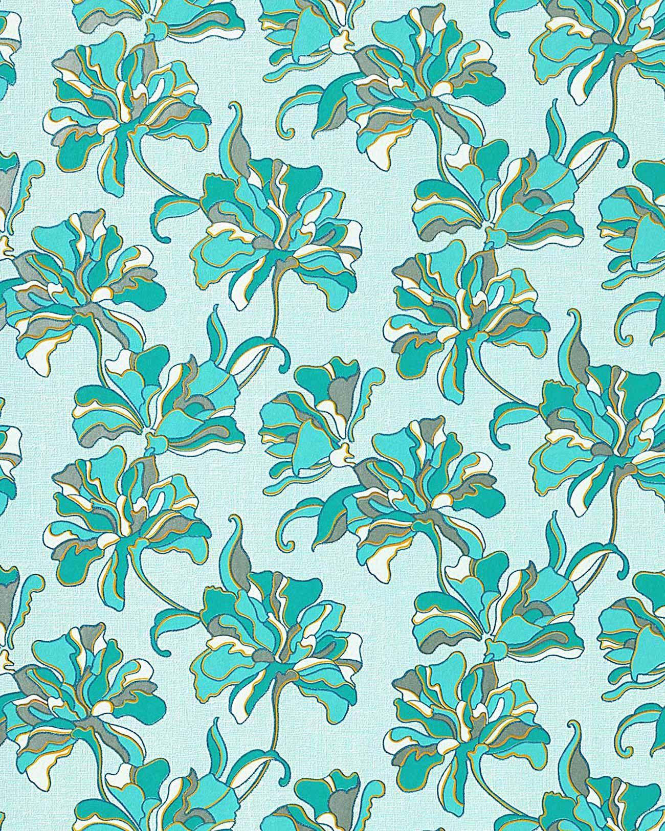Turquoise Floral Wallpapers - Top Free Turquoise Floral Backgrounds ...
