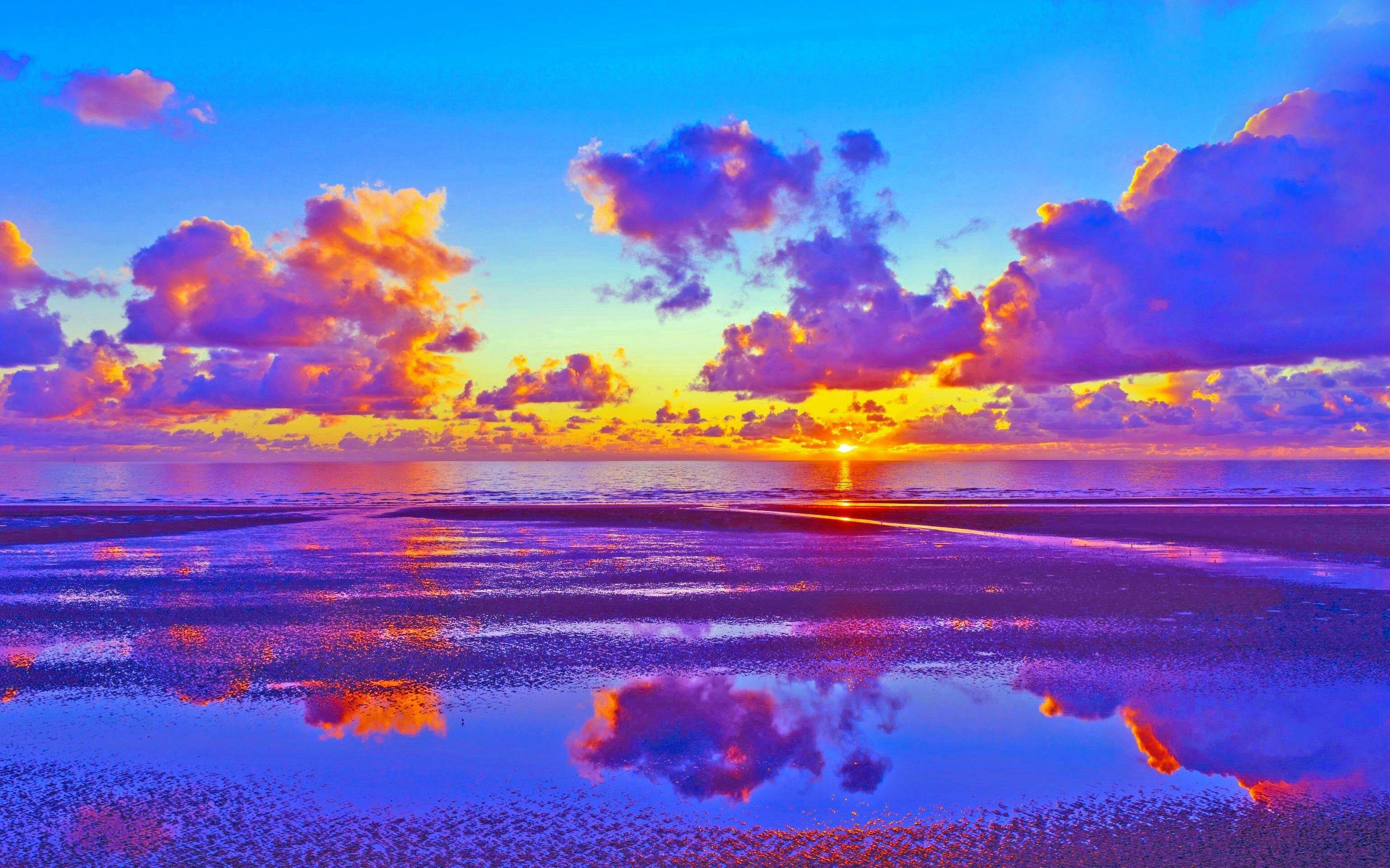 Purple Tropical Sunset Beach Wallpapers - Top Free Purple Tropical ...