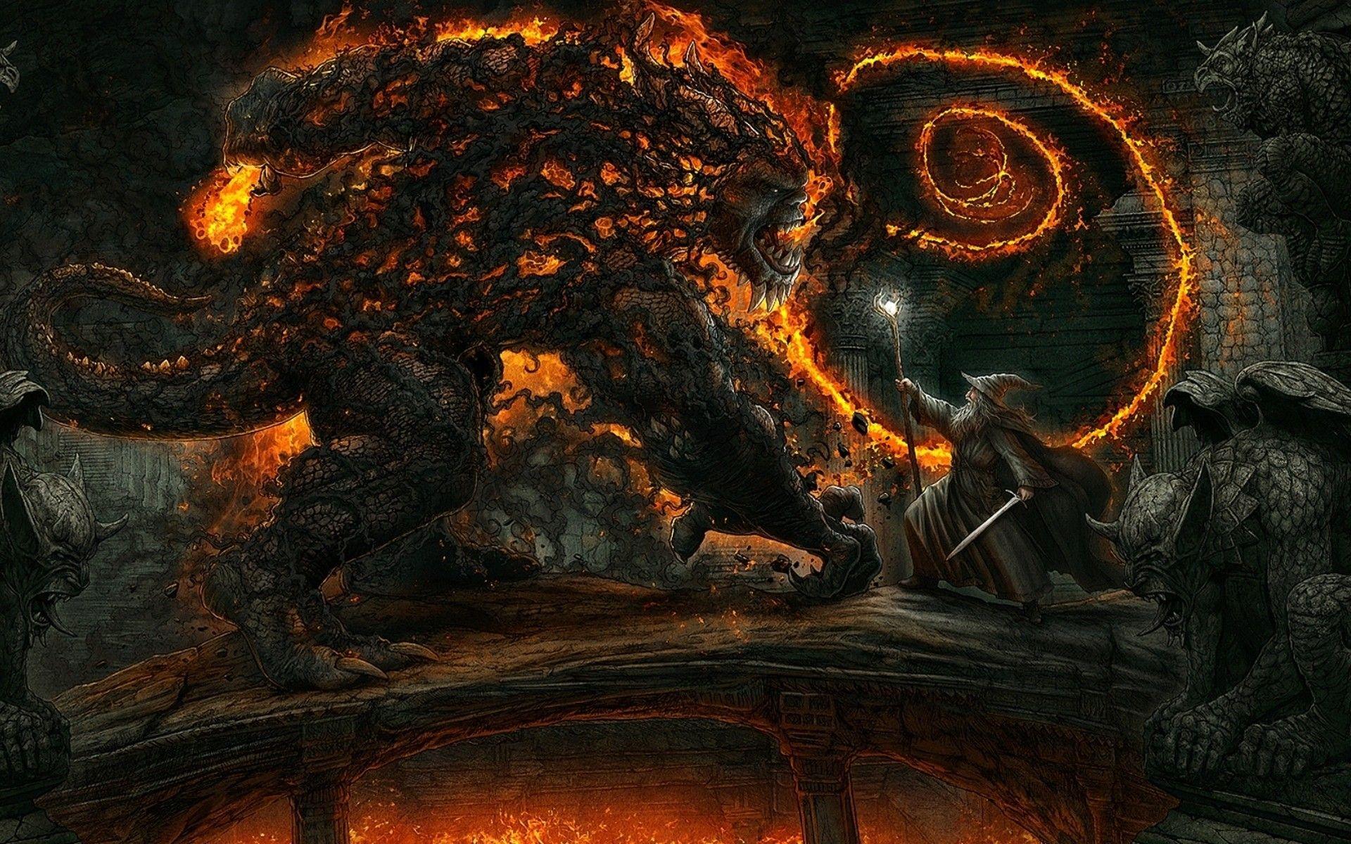 Gandalf Balrog Wallpapers - Top Free Gandalf Balrog Backgrounds ...