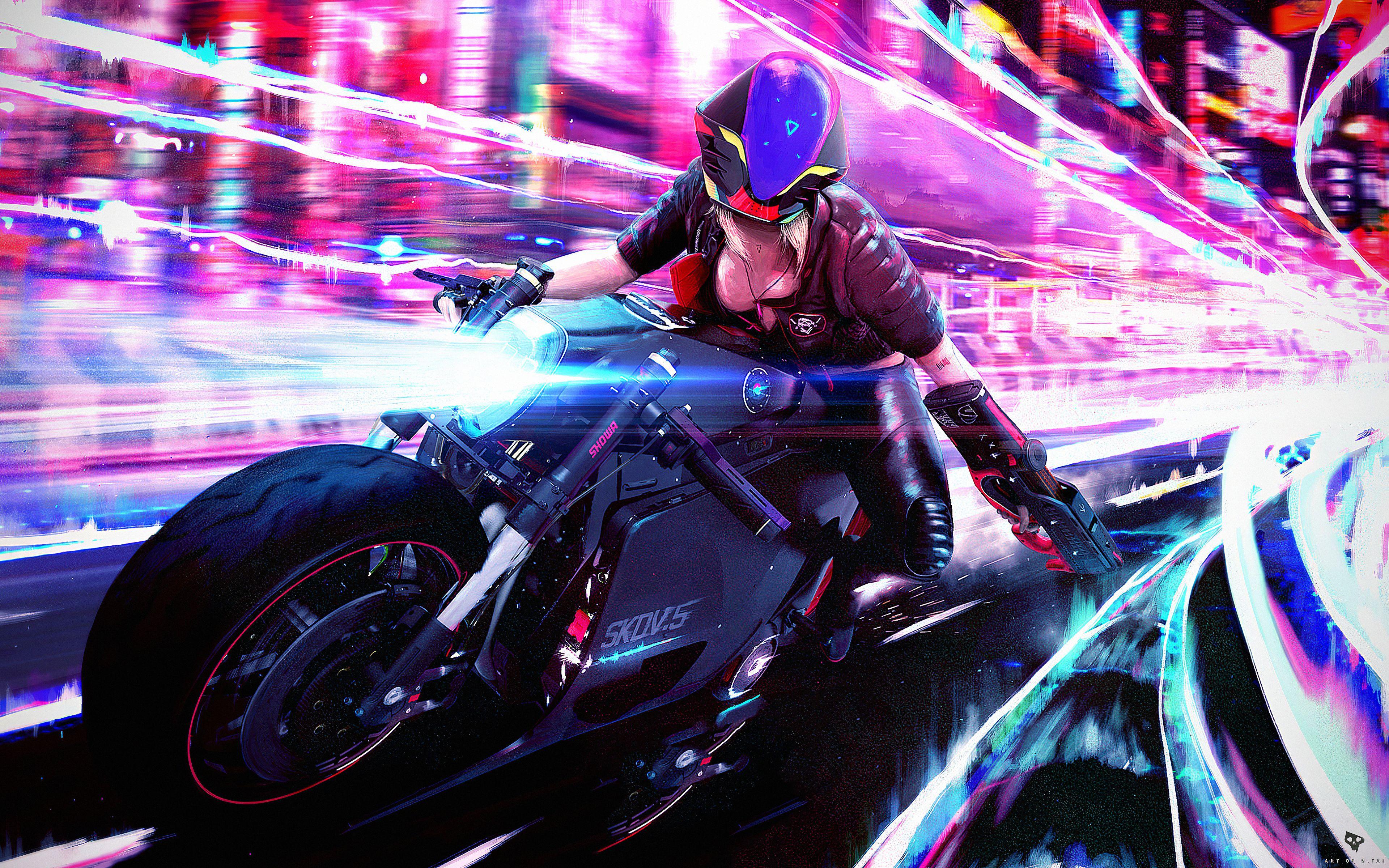 Cyberpunk Bike Wallpapers - Top Free Cyberpunk Bike Backgrounds - WallpaperAccess