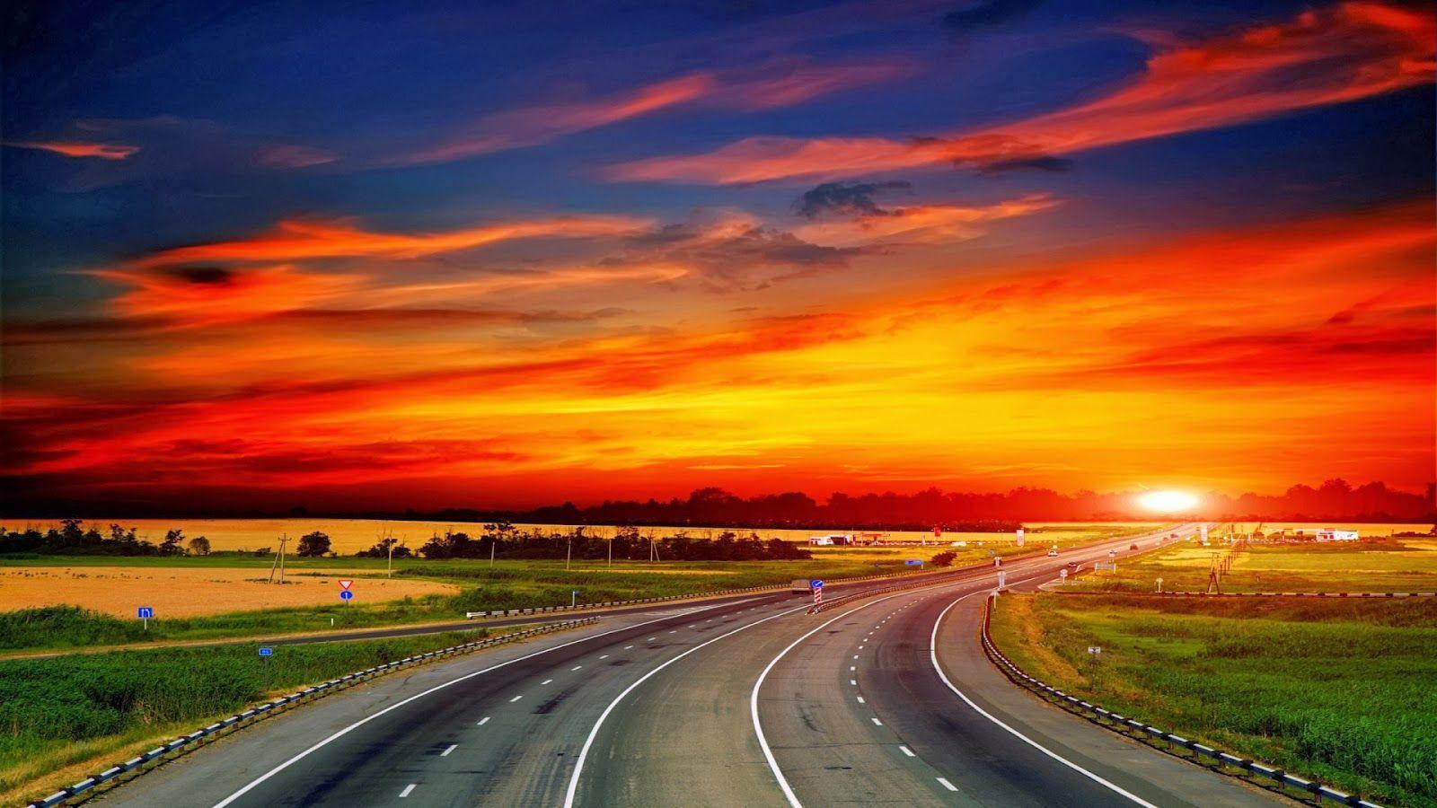 Road and Sunset Wallpapers - Top Free Road and Sunset Backgrounds ...