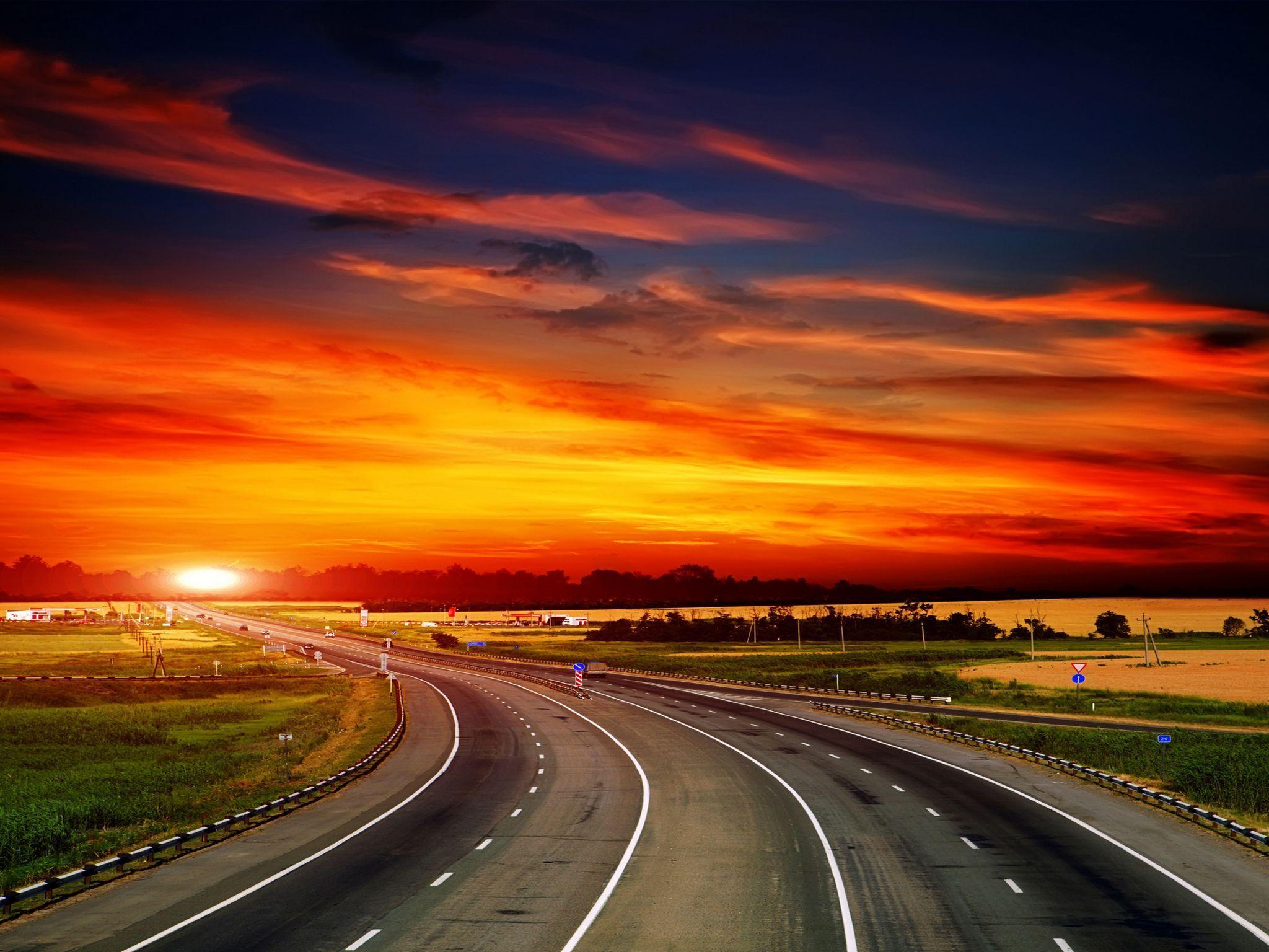 Road and Sunset Wallpapers - Top Free Road and Sunset Backgrounds ...