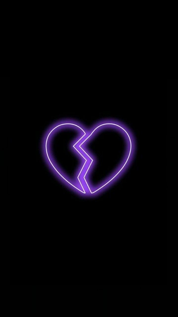 Black and Purple Heart Wallpapers - Top Free Black and Purple Heart ...
