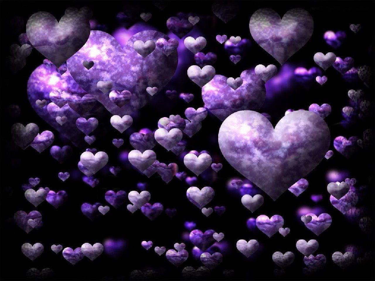 Black and Purple Heart Wallpapers - Top Free Black and Purple Heart ...