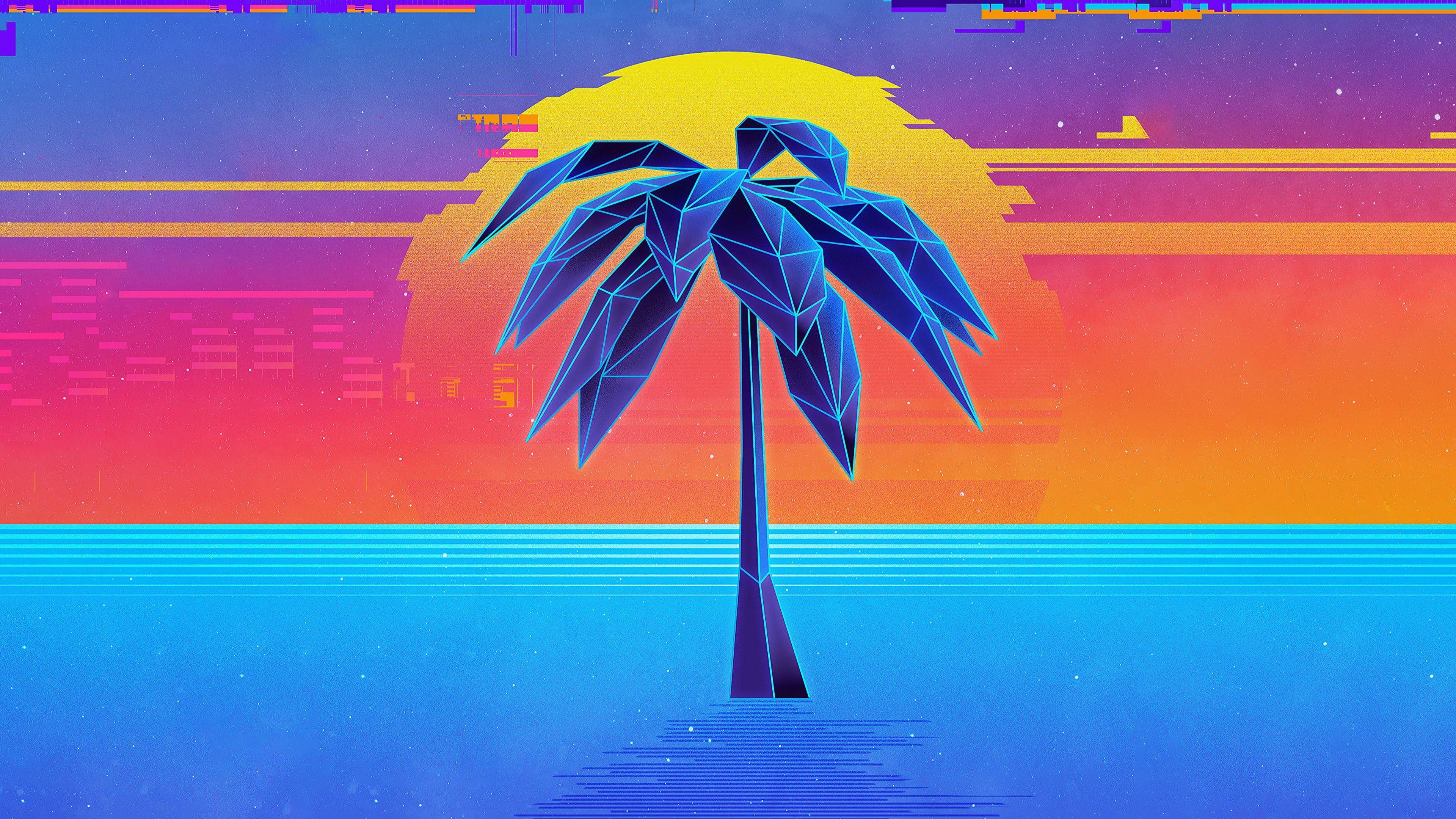 Neon Palm Tree Wallpapers Top Free Neon Palm Tree Backgrounds Wallpaperaccess