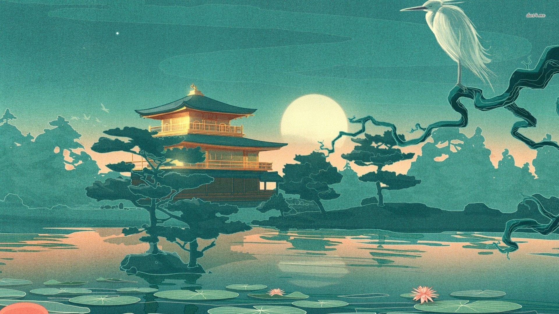 Japanese Art Green Wallpapers - Top Free Japanese Art Green Backgrounds ...