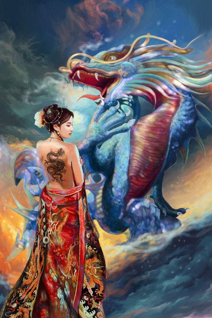 Dragon Protecting Woman HD Wallpapers - Top Free Dragon Protecting ...