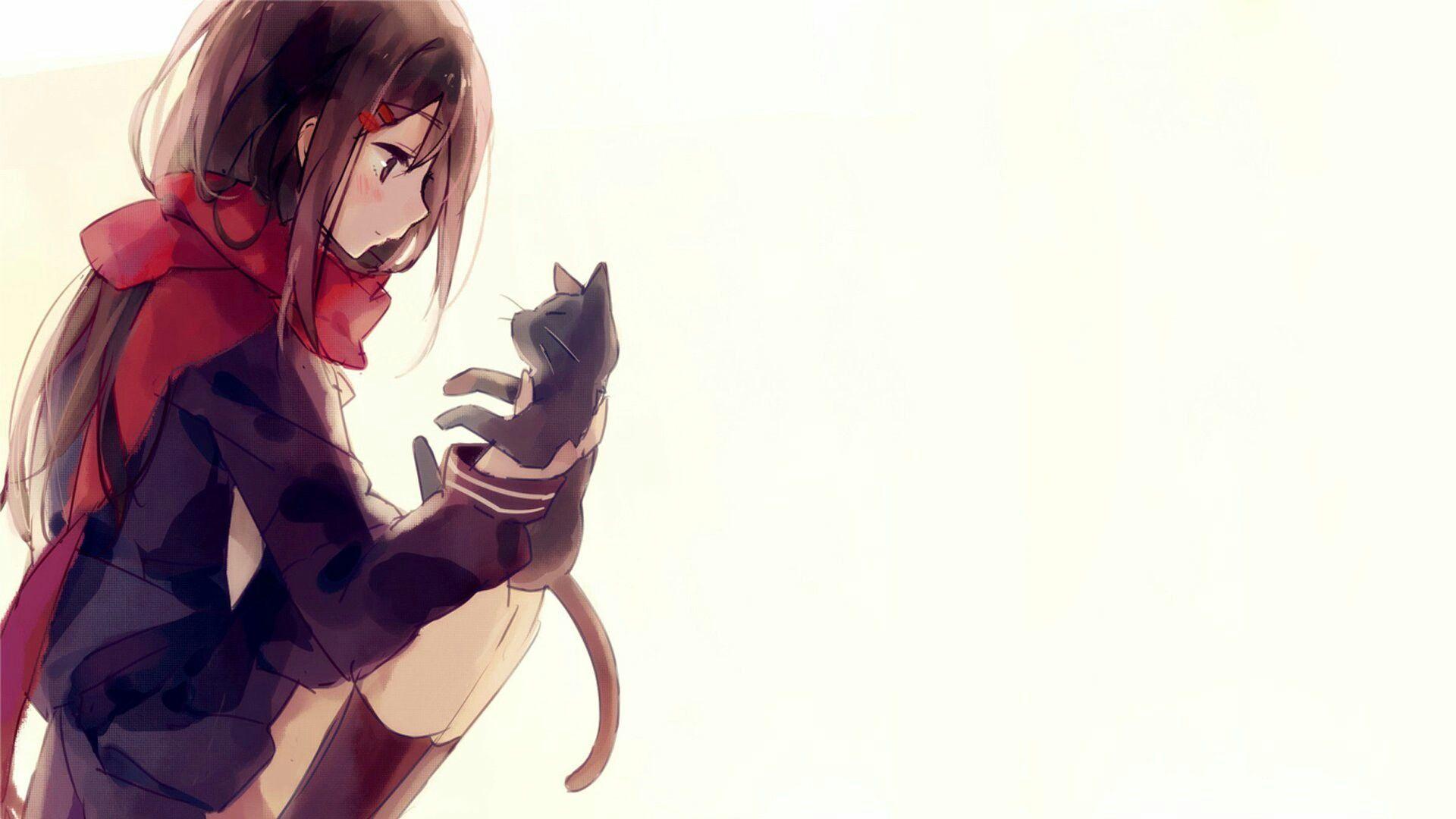 Red Cat Anime Wallpapers Top Free Red Cat Anime Backgrounds Wallpaperaccess