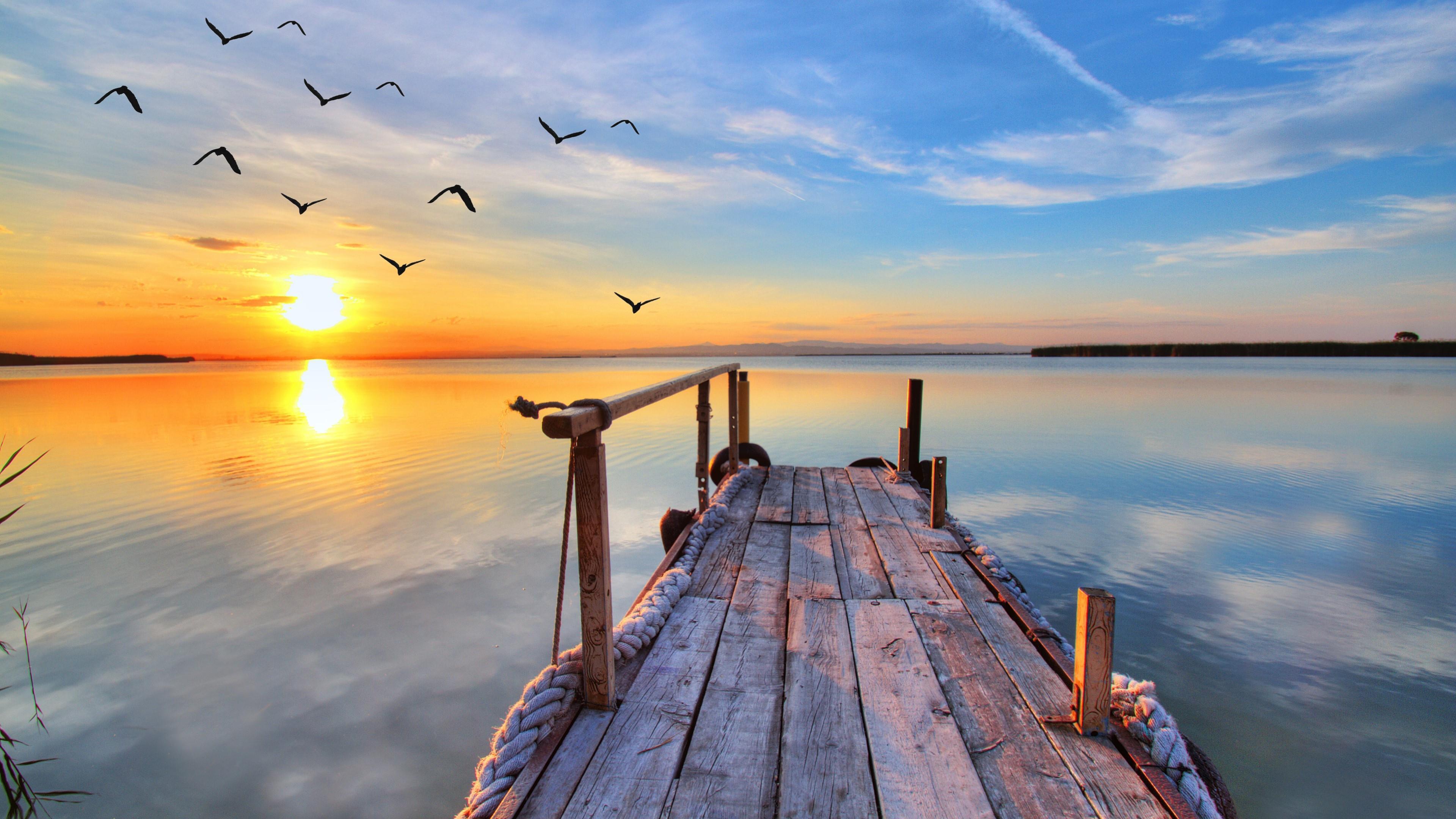 Lake Dock Sunset Wallpapers - Top Free Lake Dock Sunset Backgrounds ...