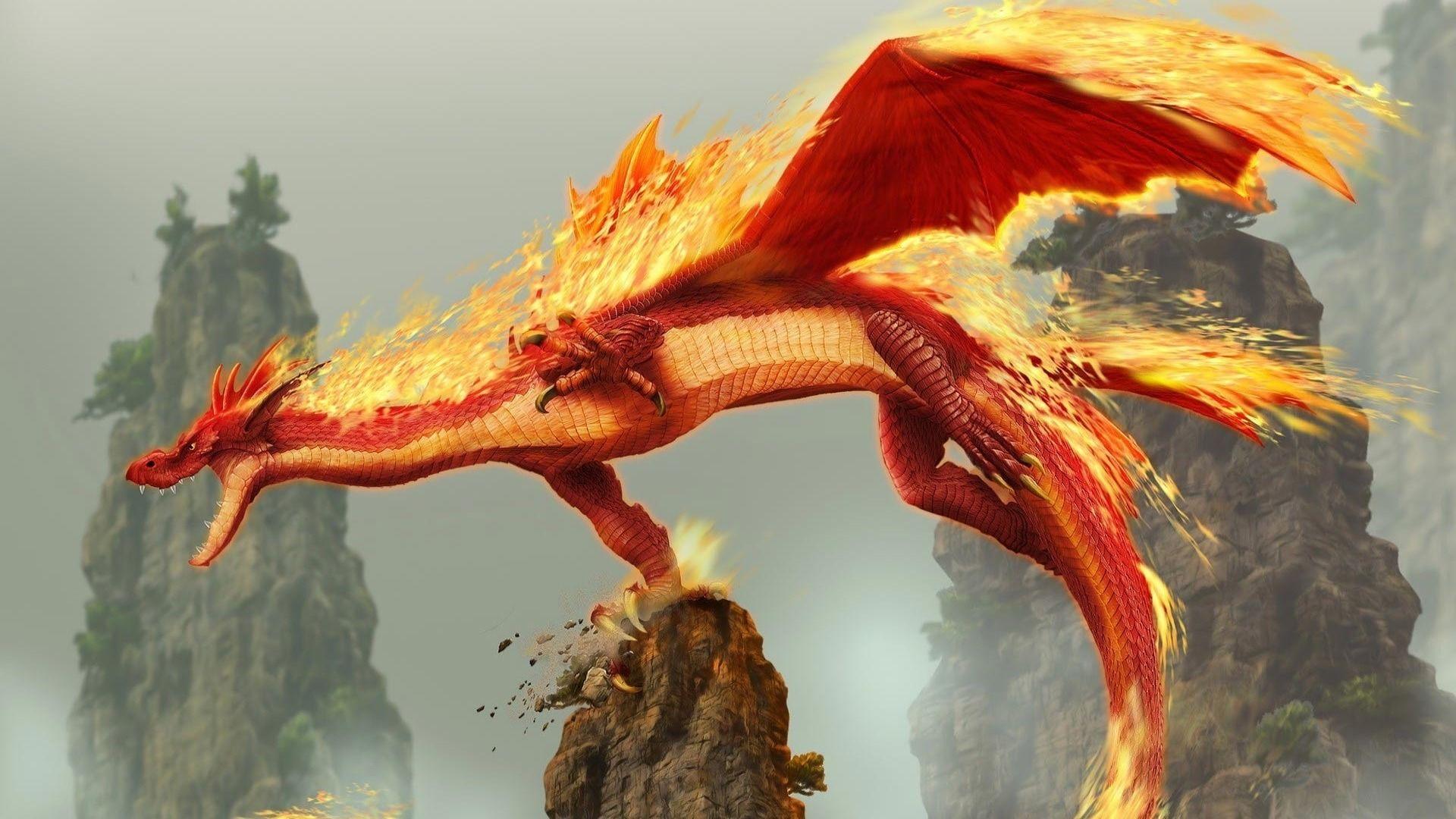 Red Fire Dragon Wallpapers - Top Free Red Fire Dragon Backgrounds ...