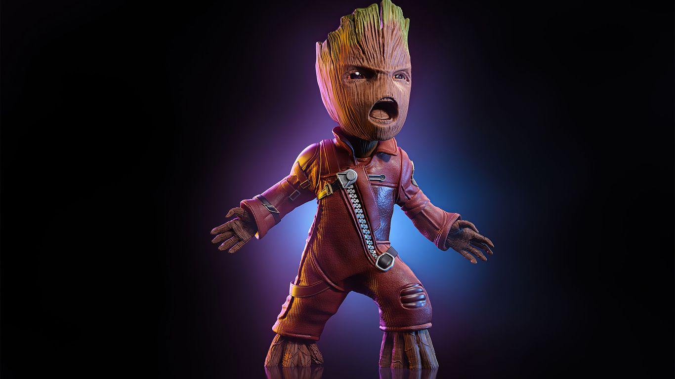 Cute Baby Groot Wallpapers - Top Free Cute Baby Groot Backgrounds ...