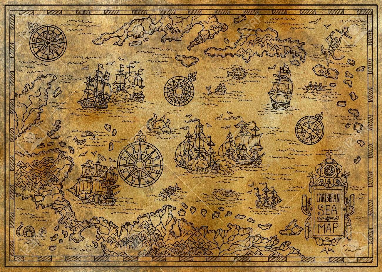 Old Pirate Map Wallpapers - Top Free Old Pirate Map Backgrounds - WallpaperAccess