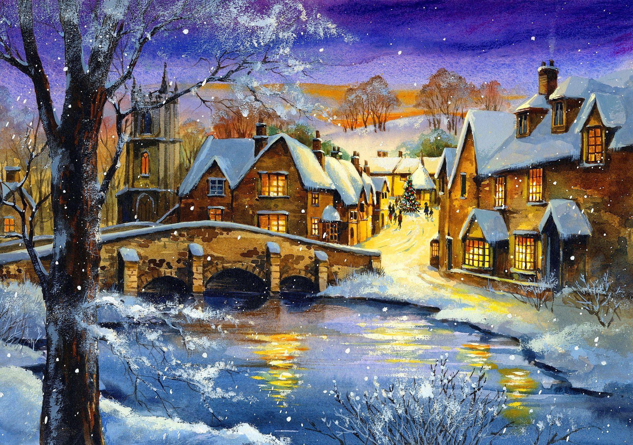 Winter Village Scenes Wallpapers - Top Free Winter Village Scenes ...