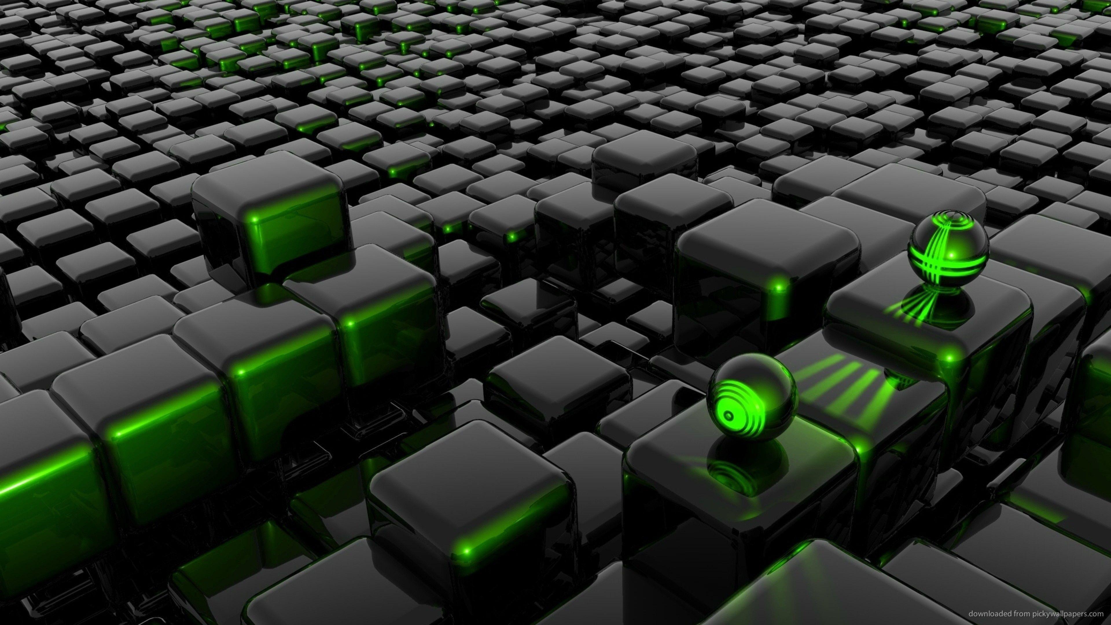 Green Cubes Wallpapers - Top Free Green Cubes Backgrounds - WallpaperAccess