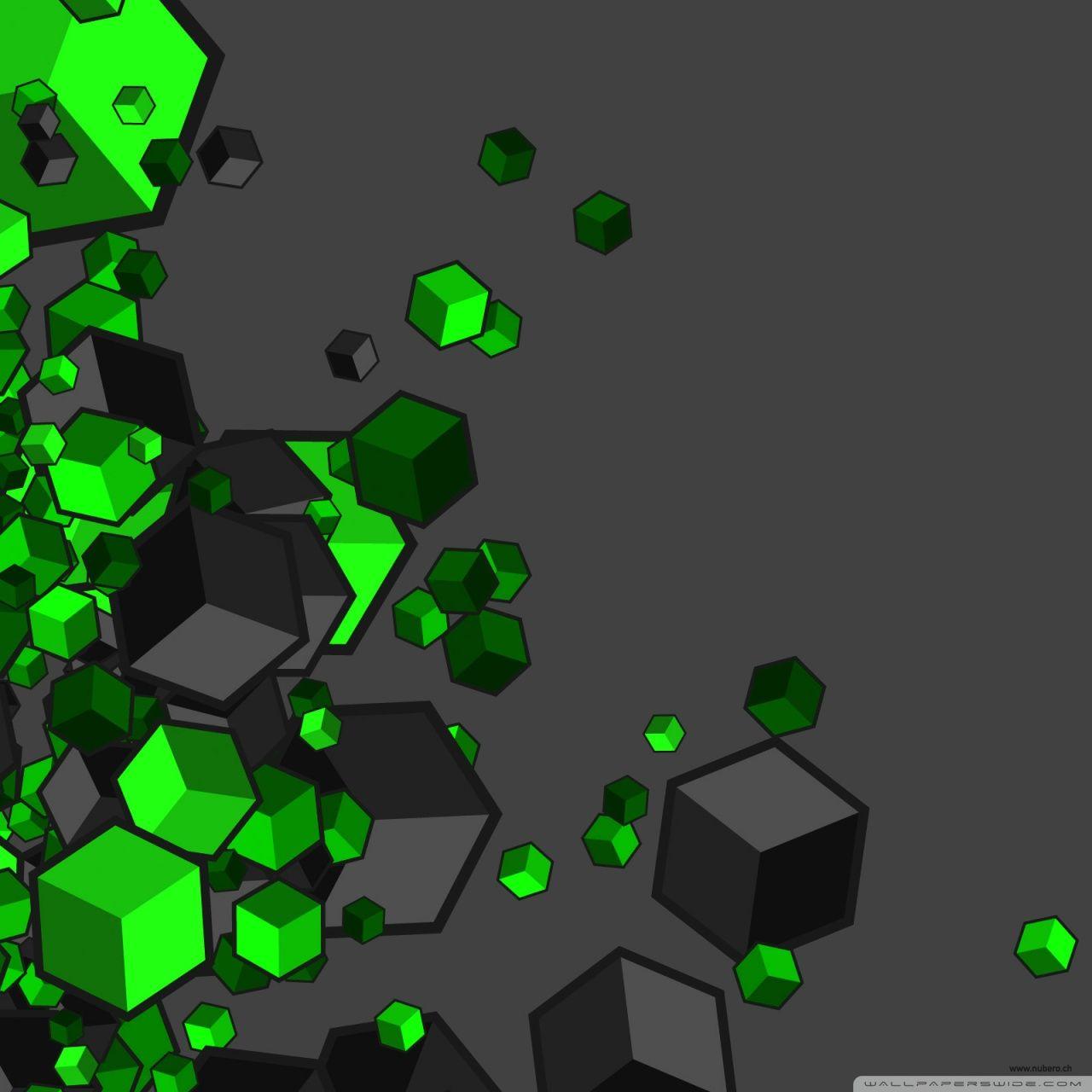 Green Cubes Wallpapers - Top Free Green Cubes Backgrounds - WallpaperAccess