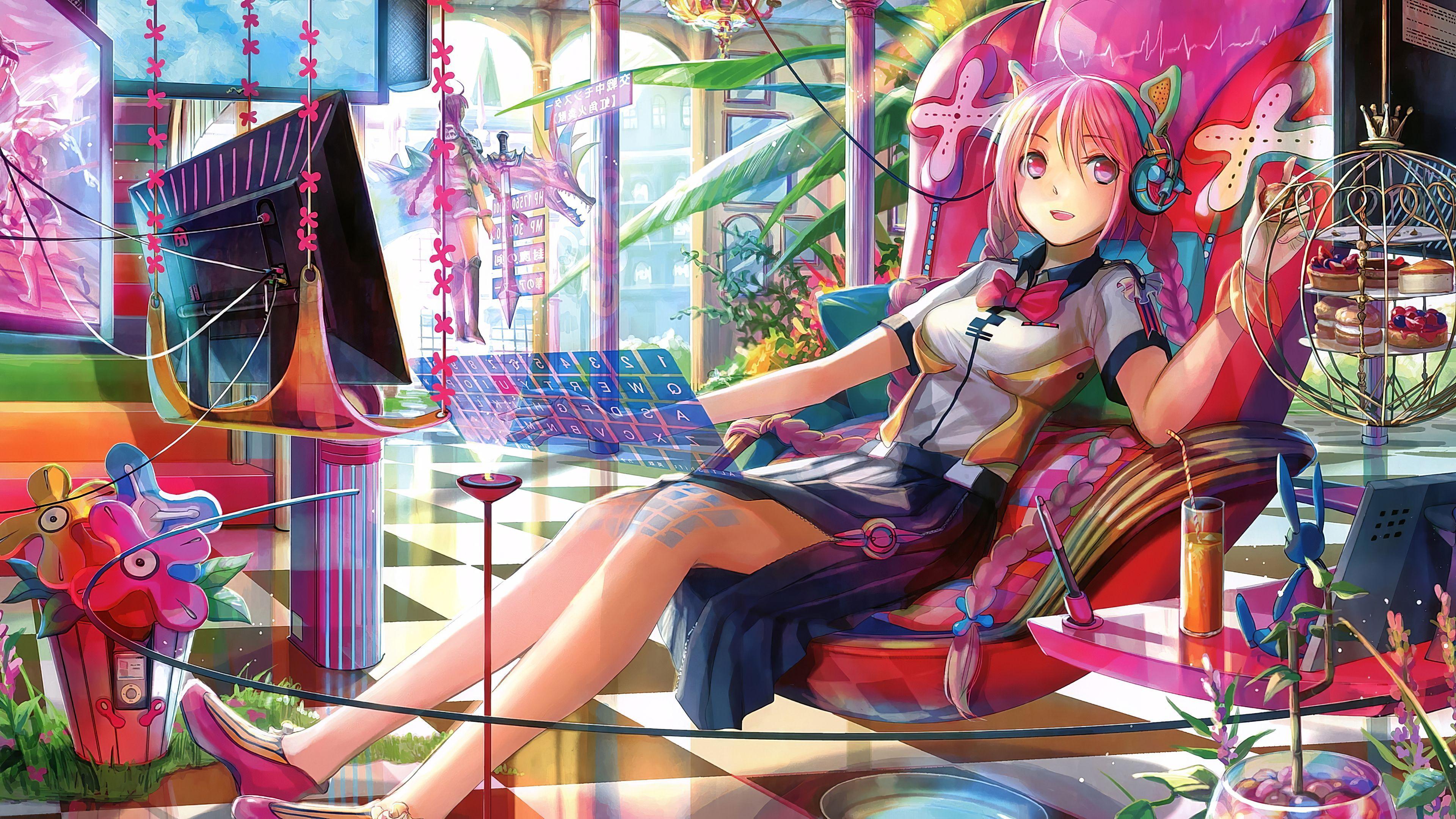 Rainbow Anime Girl Wallpapers - Top Free Rainbow Anime Girl Backgrounds ...