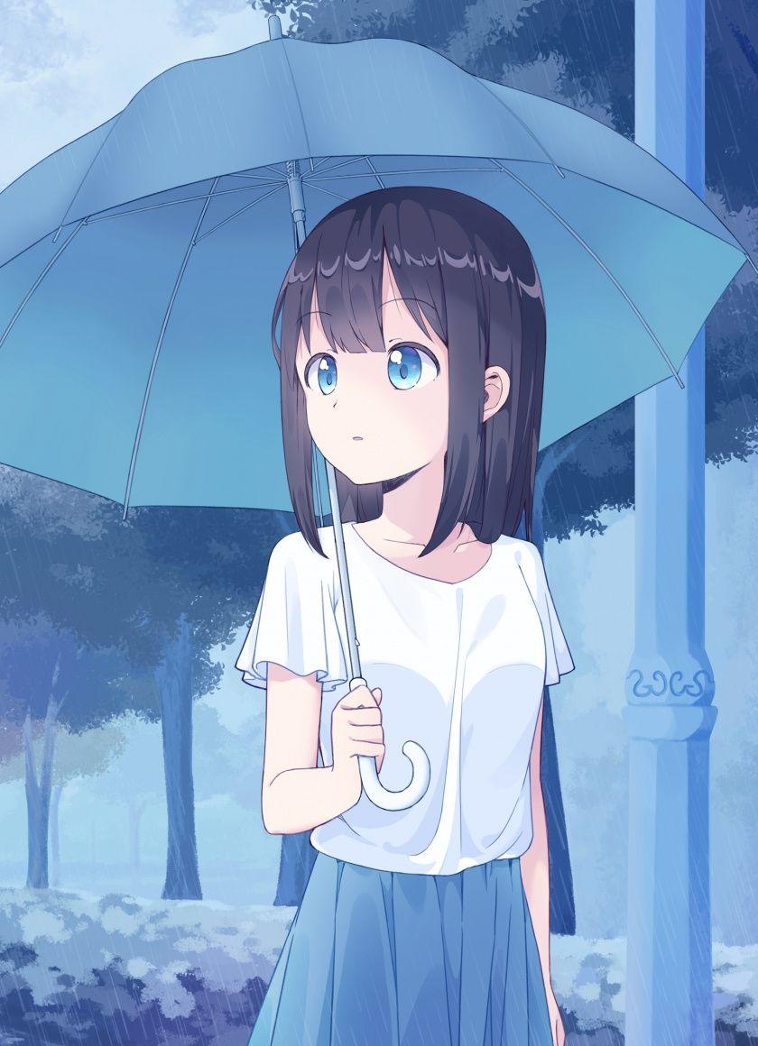 Cute Anime Rain Girl Wallpapers Top Free Cute Anime Rain Girl