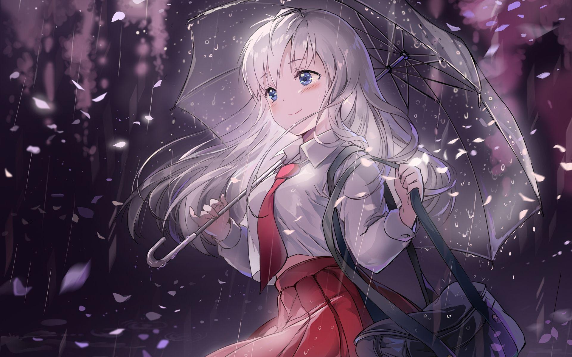 Cute Anime Rain Girl Wallpapers Top Free Cute Anime Rain Girl