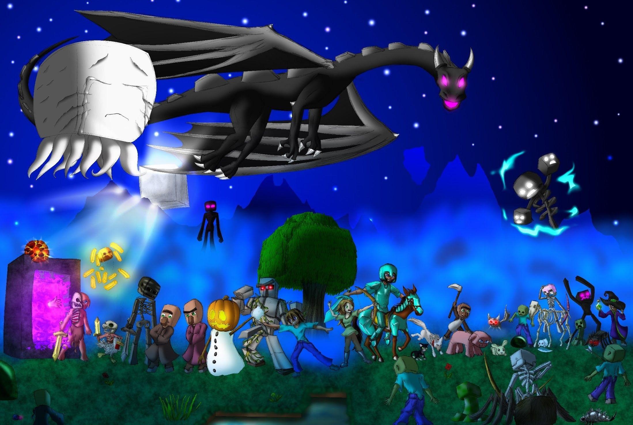 Blue Minecraft 4K Wallpapers - Top Free Blue Minecraft 4K Backgrounds ...