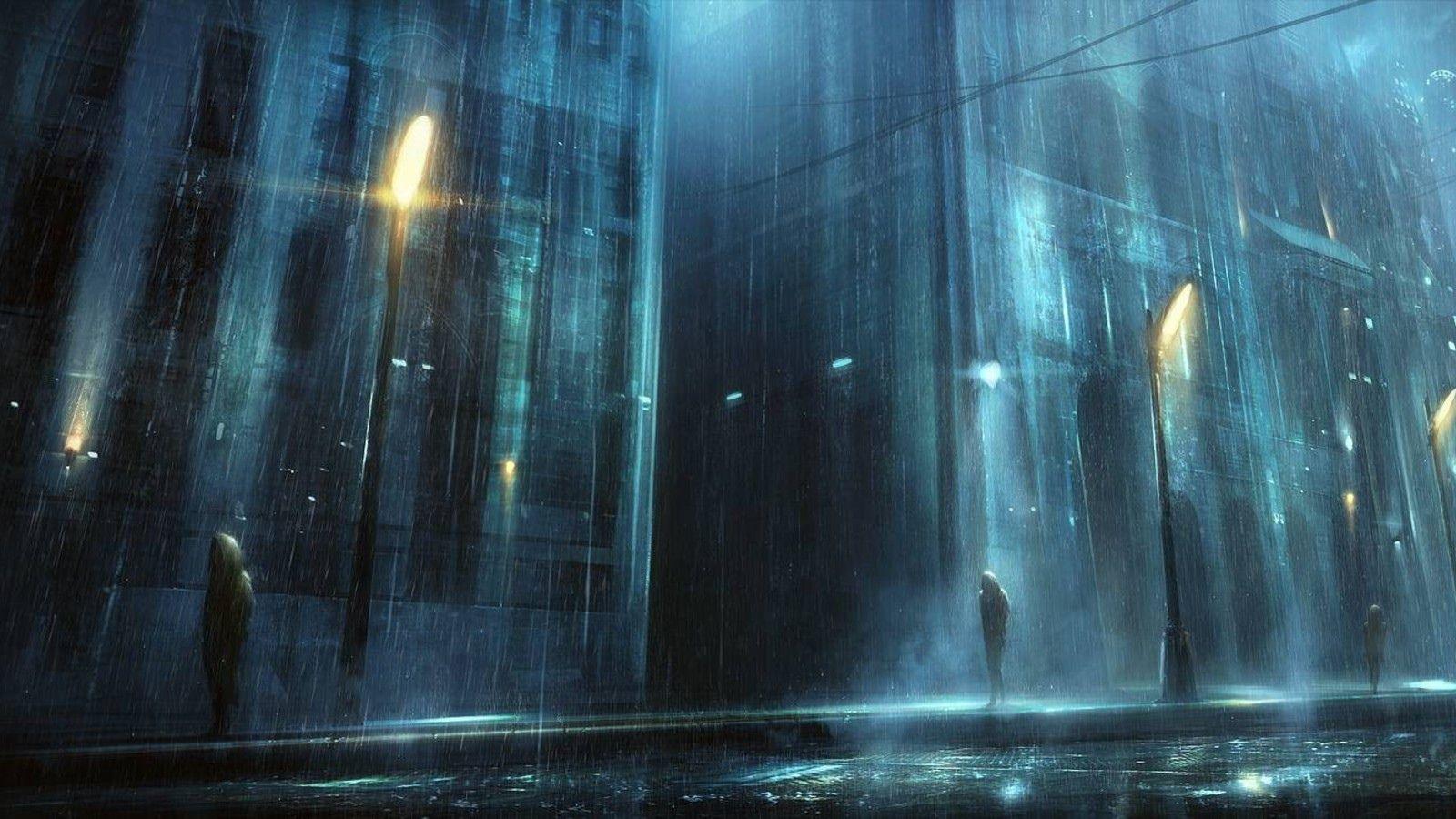 Rainy City Anime Wallpapers - Top Free Rainy City Anime Backgrounds ...