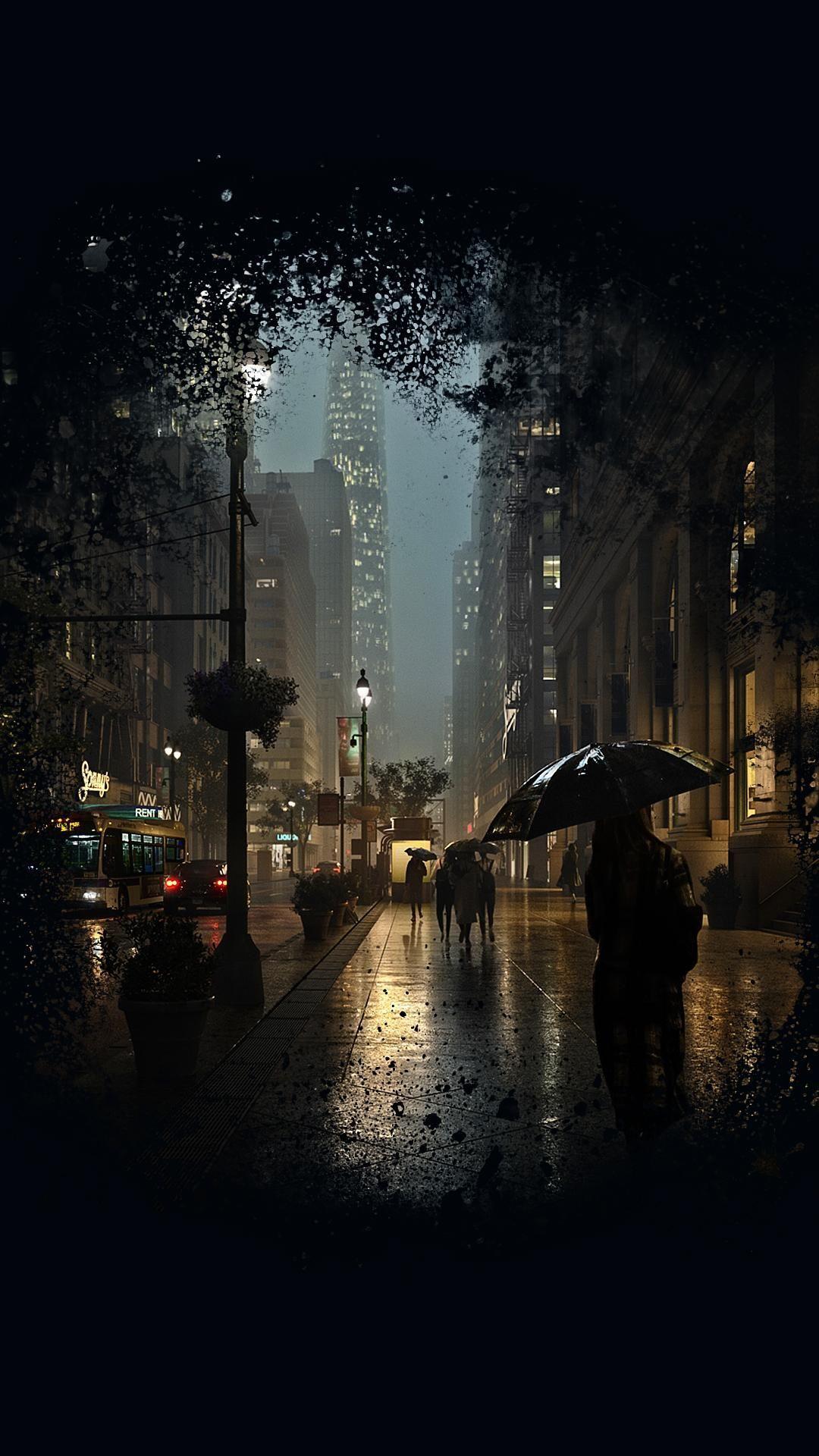 Dark Rainy Night Wallpapers - Top Free Dark Rainy Night Backgrounds ...