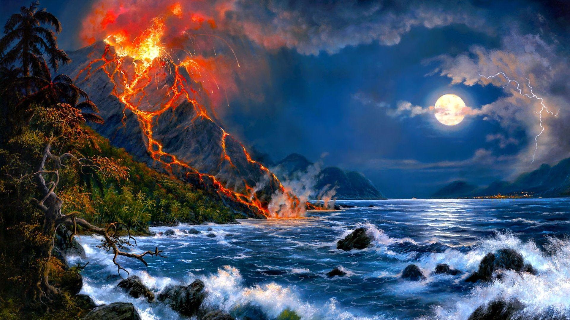 Volcanic Storm Wallpapers - Top Free Volcanic Storm Backgrounds ...