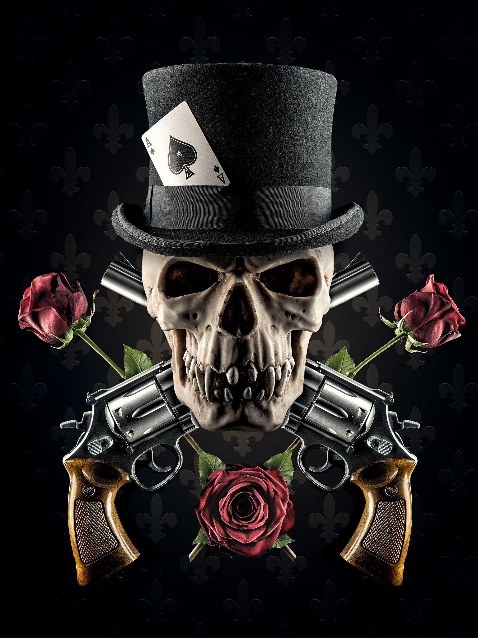 Roses and Skulls Wallpapers - Top Free Roses and Skulls Backgrounds ...