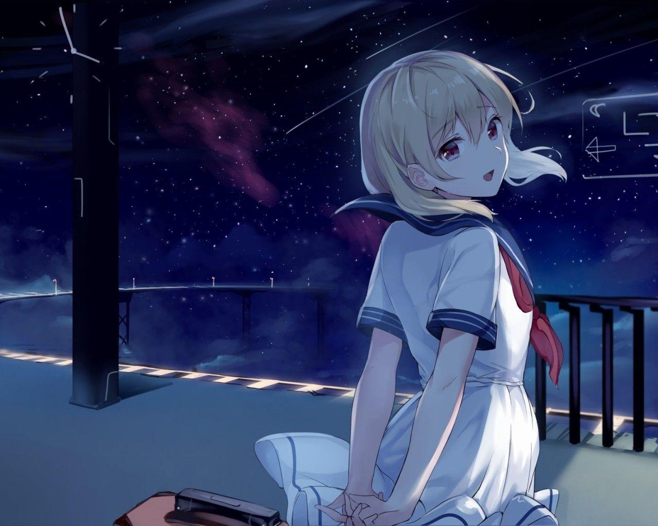 Anime Girl Night Wallpapers - Top Free Anime Girl Night Backgrounds ...