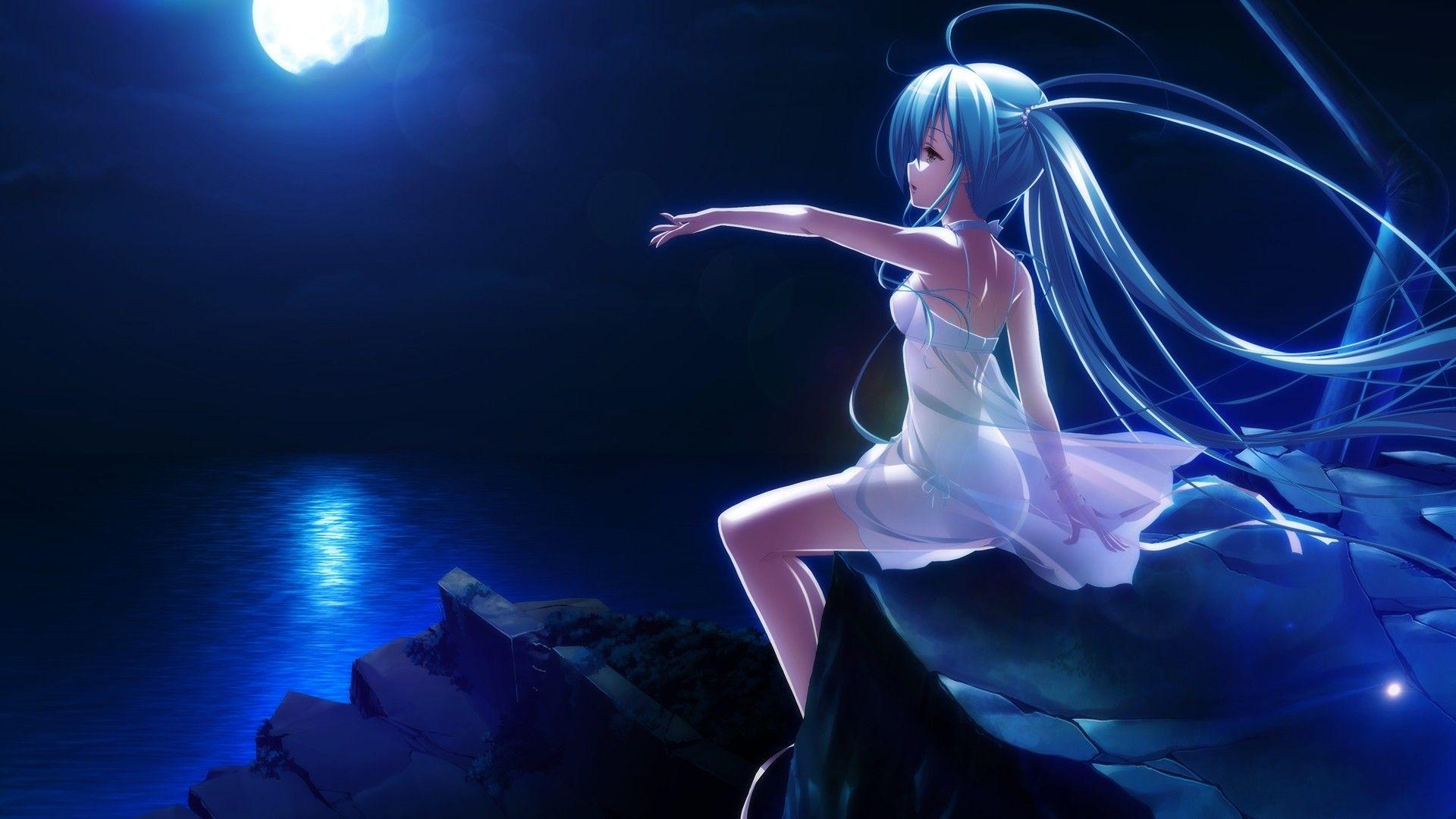 Anime Girl Night Wallpapers - Top Free Anime Girl Night Backgrounds ...