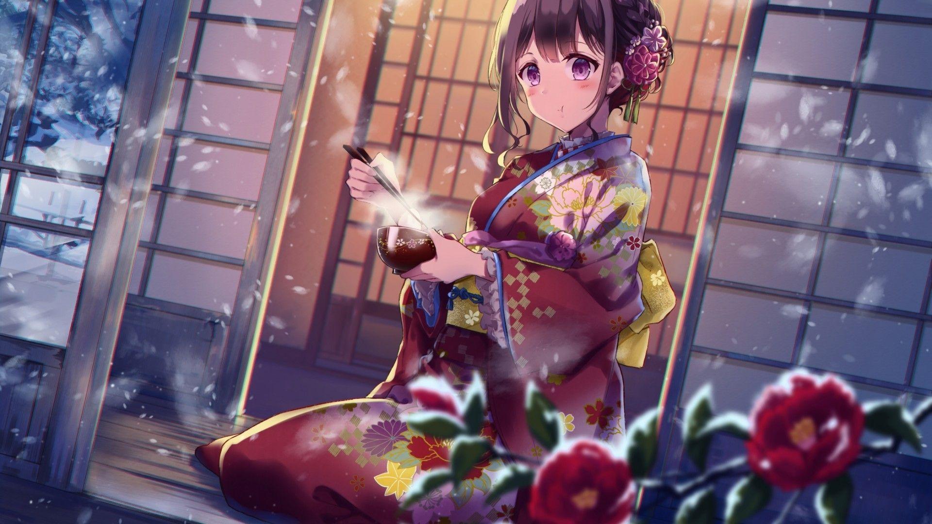 Kimono Girl Anime Wallpapers - Top Free Kimono Girl Anime Backgrounds ...