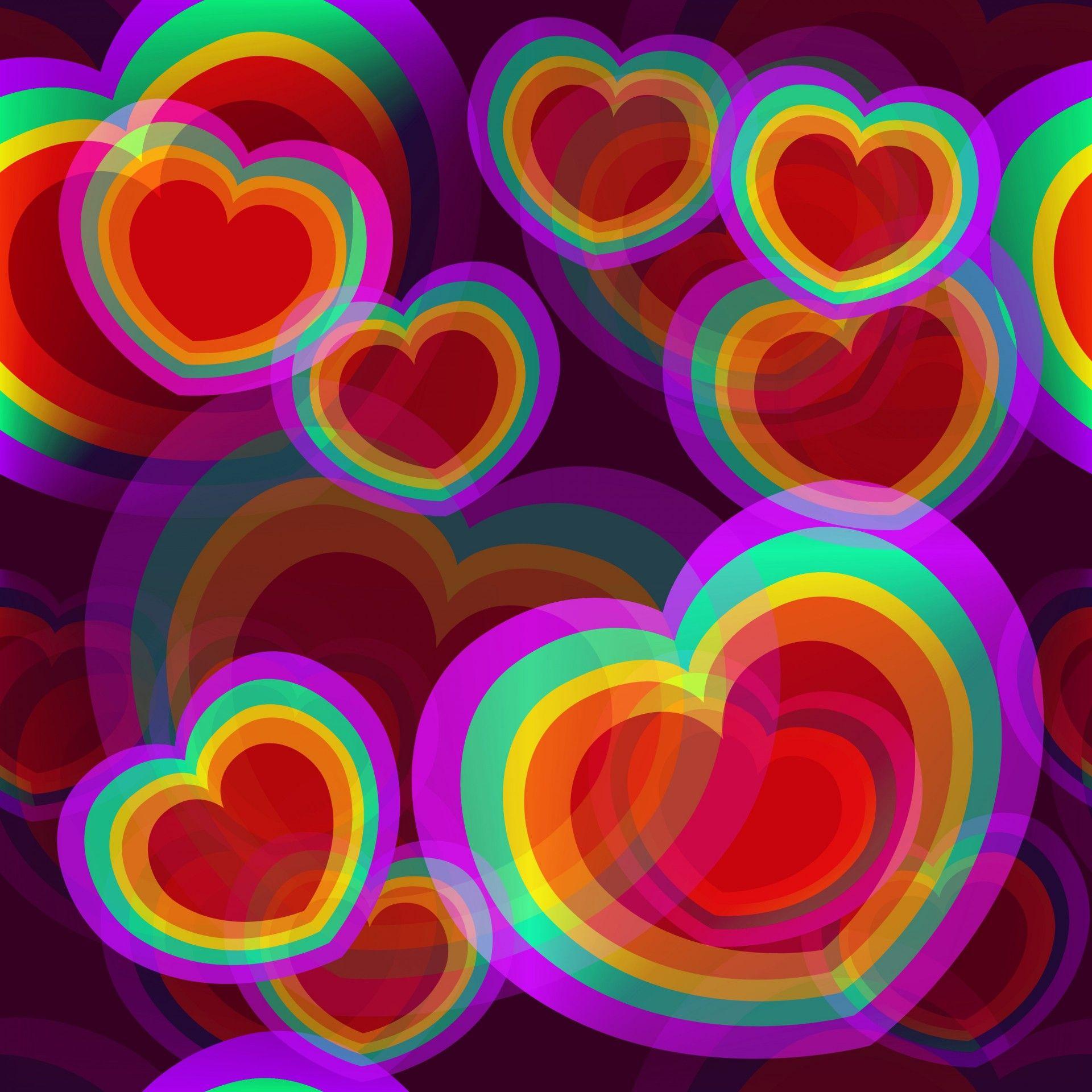 Rainbow Love Hearts Wallpapers - Top Free Rainbow Love Hearts ...